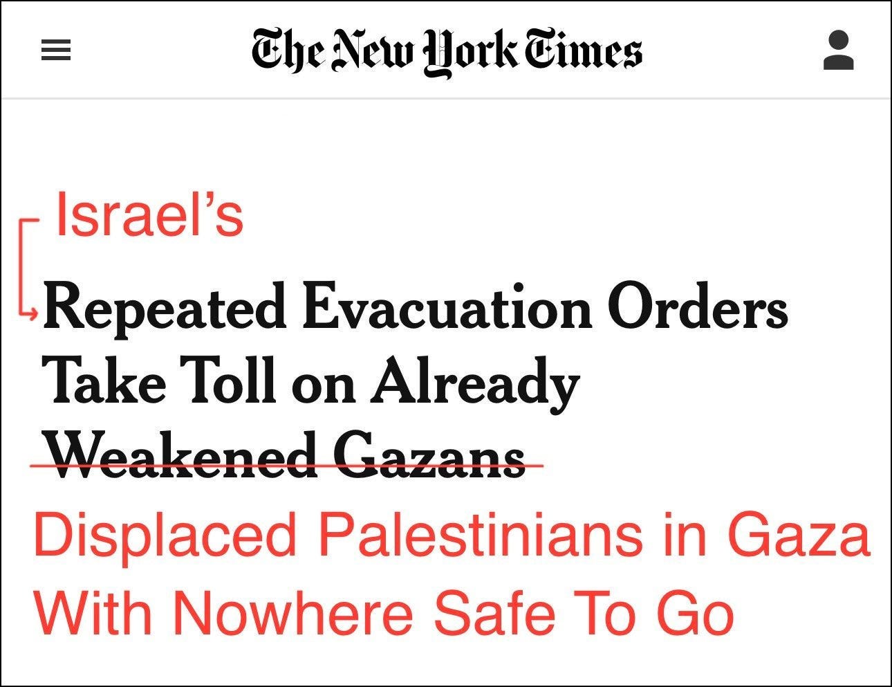 I Fixed the New York Times' Pro-Israel Headlines on Gaza