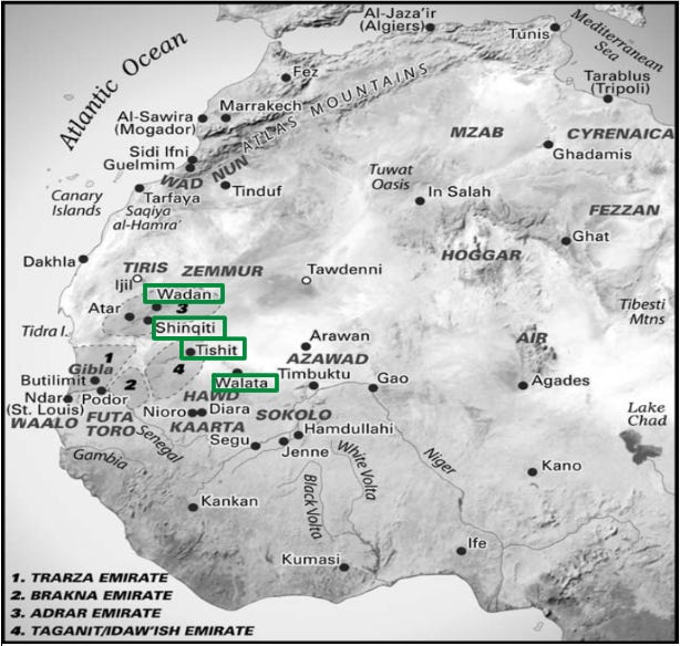 A history of the south-western Saharan towns of Tichitt, Walata, Wadan ...