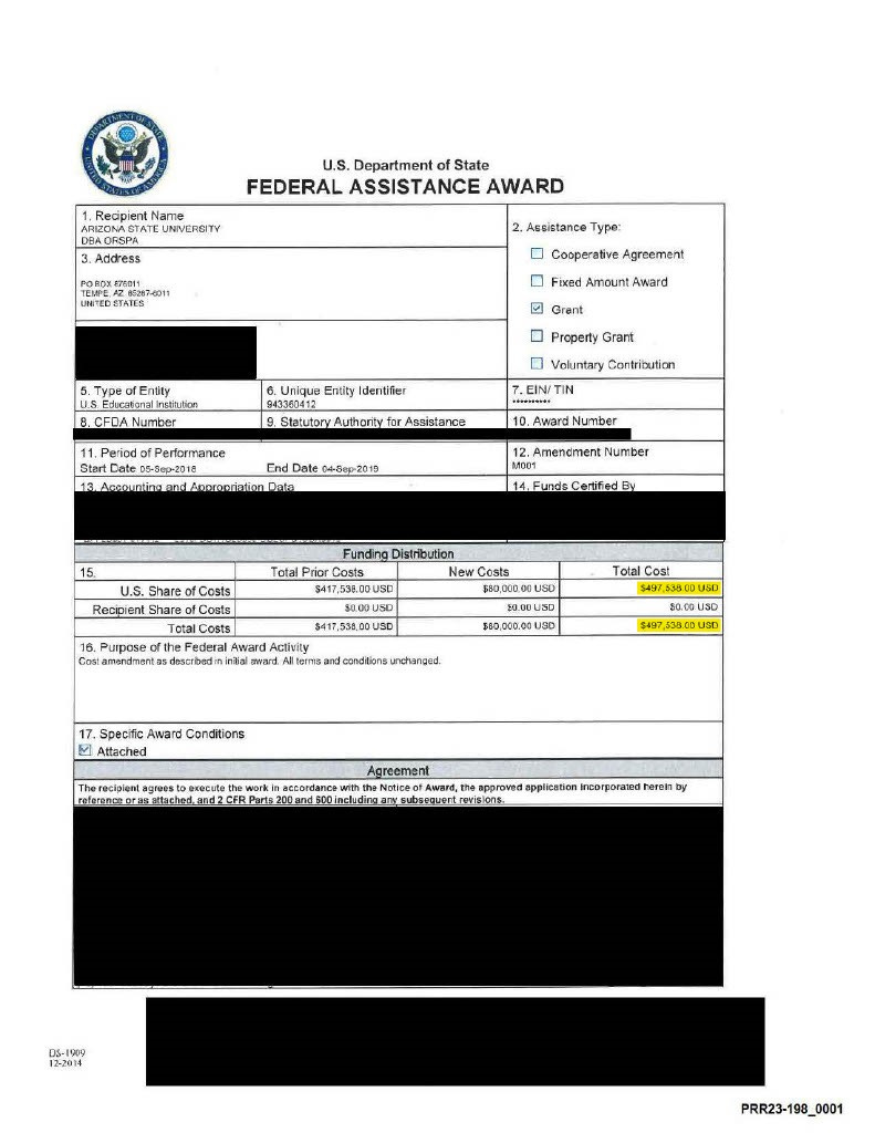 FOIA Files: Arizona State University - by James Rushmore