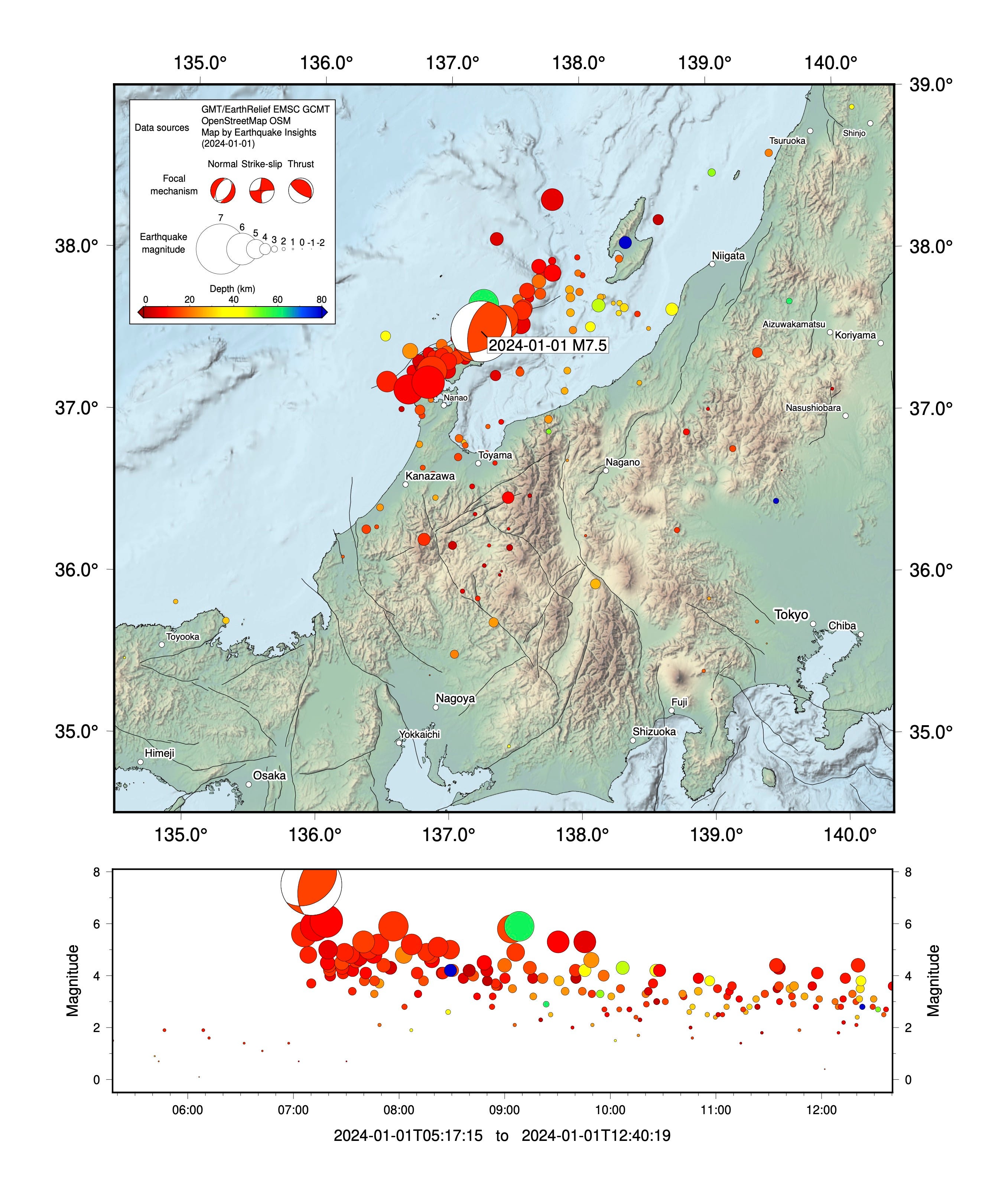 M7.5 earthquake strikes western Japan, triggers tsunami