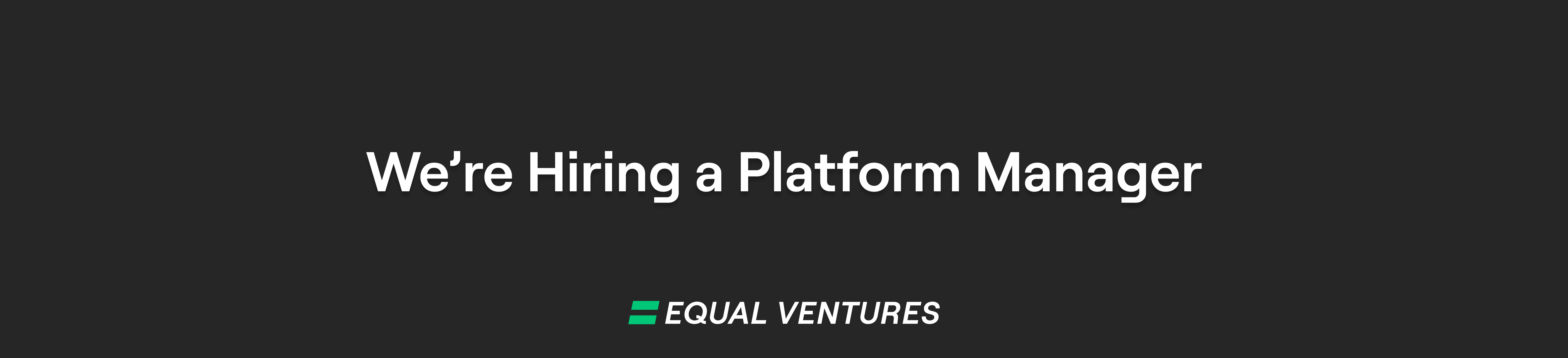 We’re Hiring a Platform Manager (NYC In-Person)