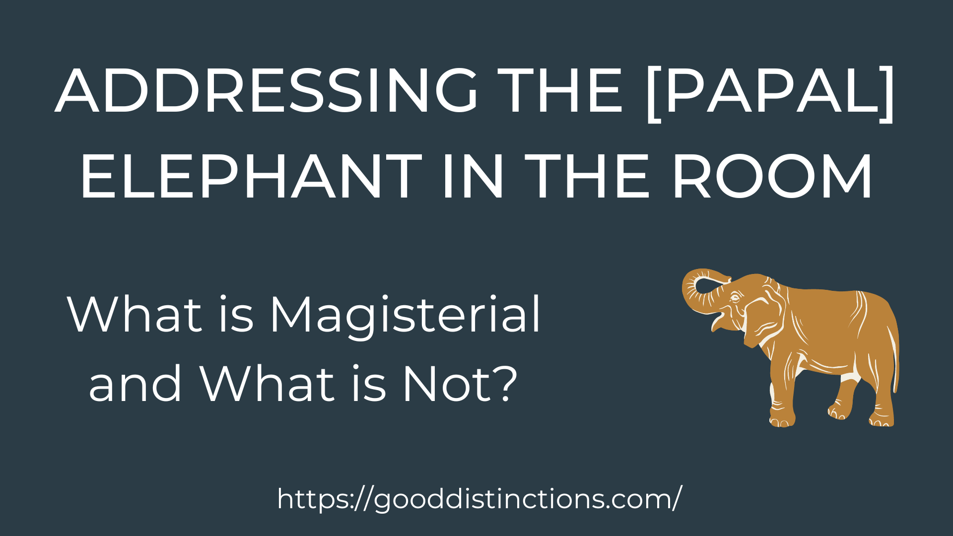 Addressing the [Papal] Elephant in the Room