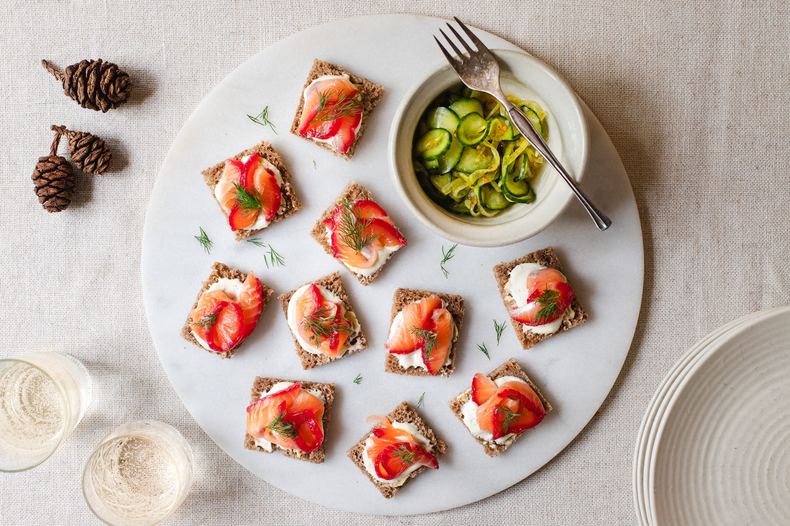 Two Festive Starters: Beetroot Cured Salmon + Smoked Fish Dip