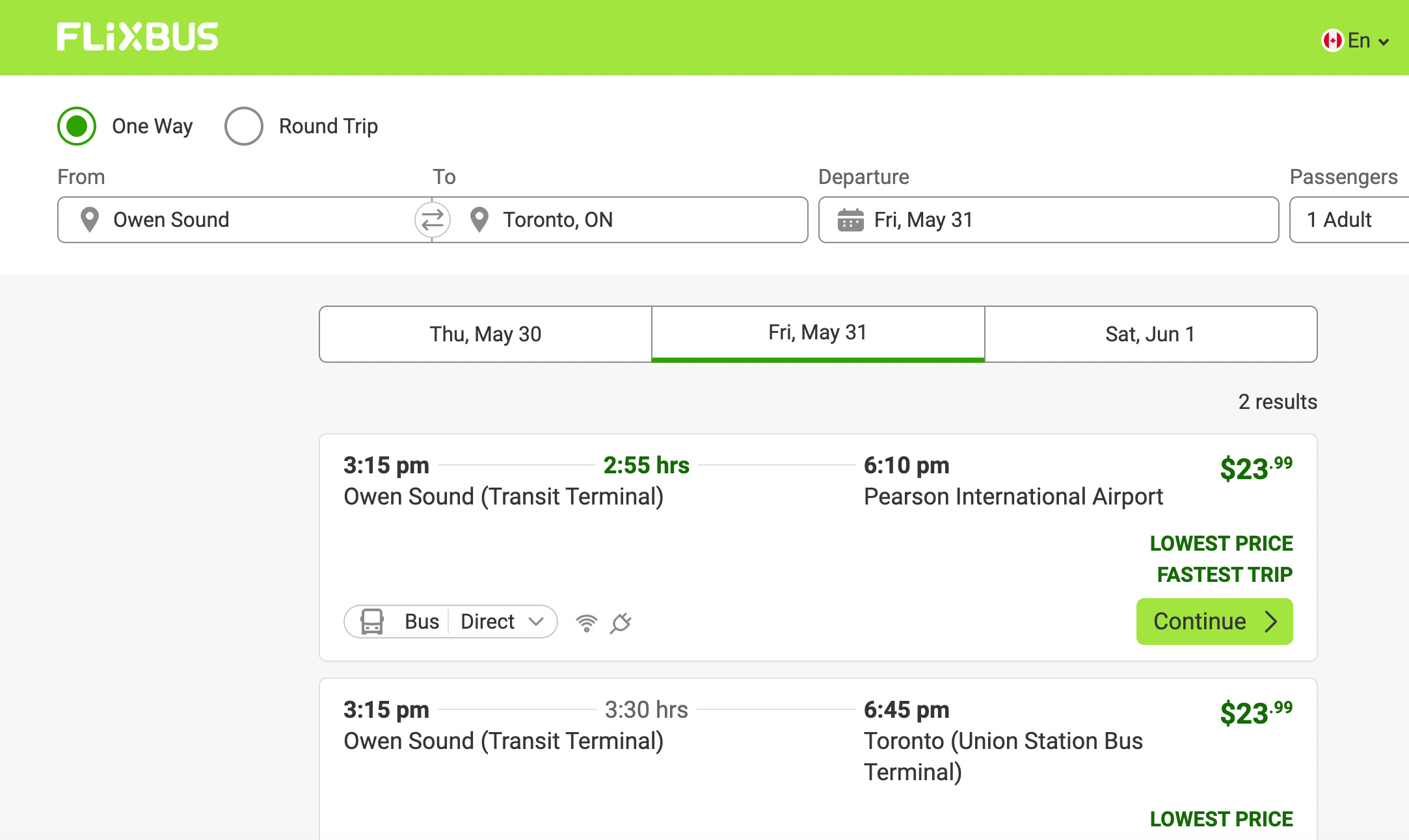 Buses from Owen Sound to Toronto are Back with Flixbus Service Starting ...