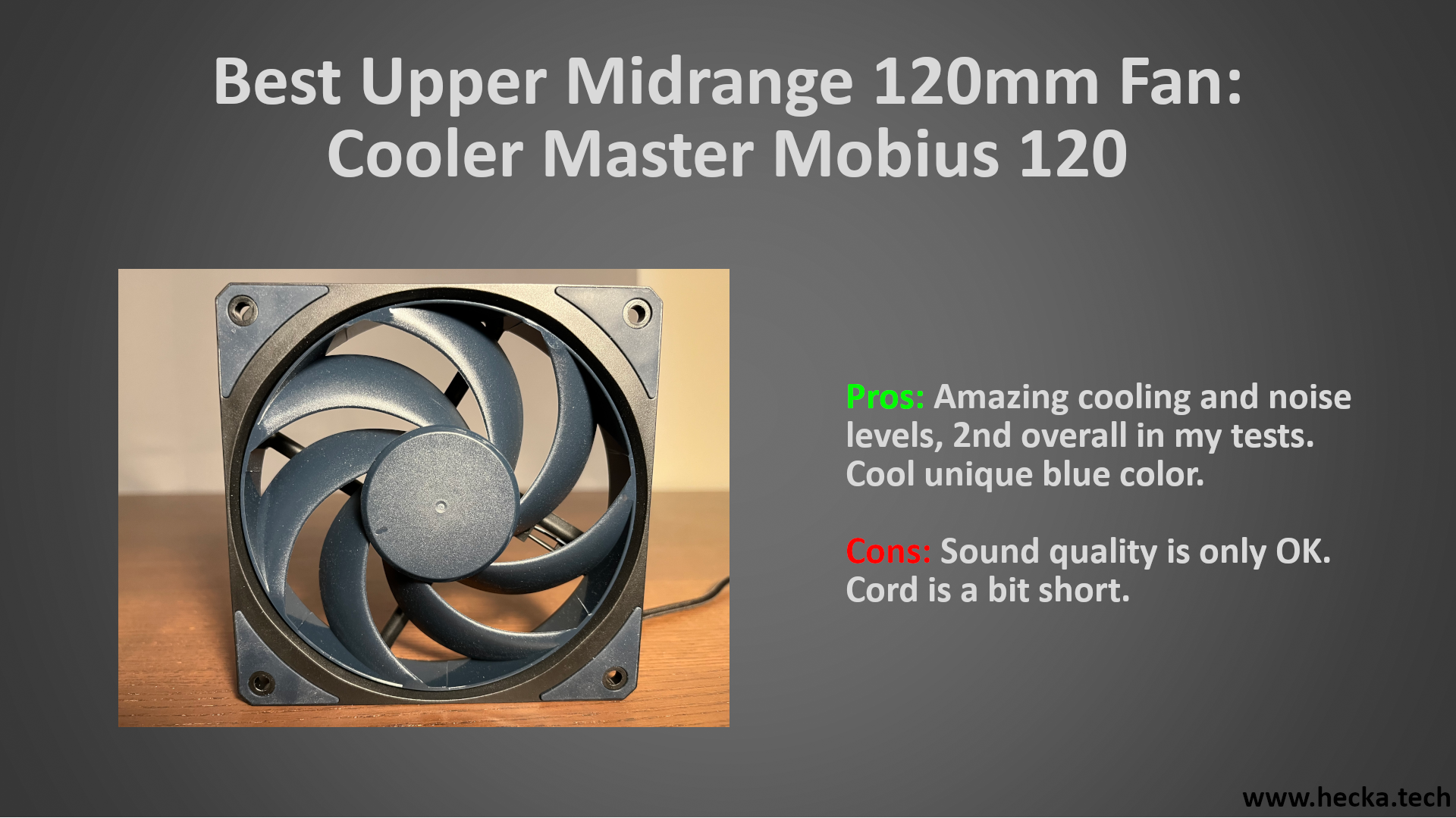The Best 120mm Fans - by Jesse Durden - HeckaTech