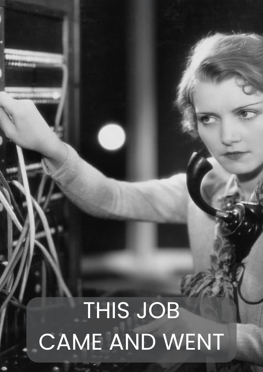 Jobs that appeared and disappeared in 100 years