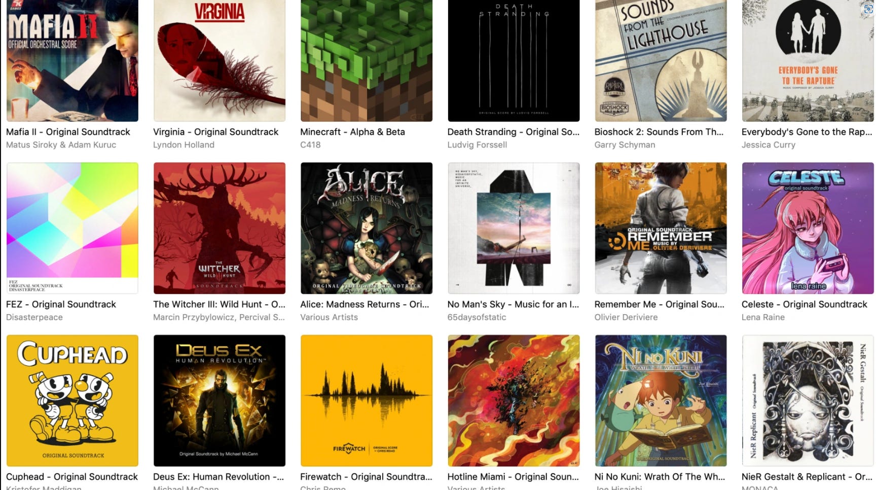 Las 30 mejores bandas sonoras en videojuegos publicados de 2010 a 2019