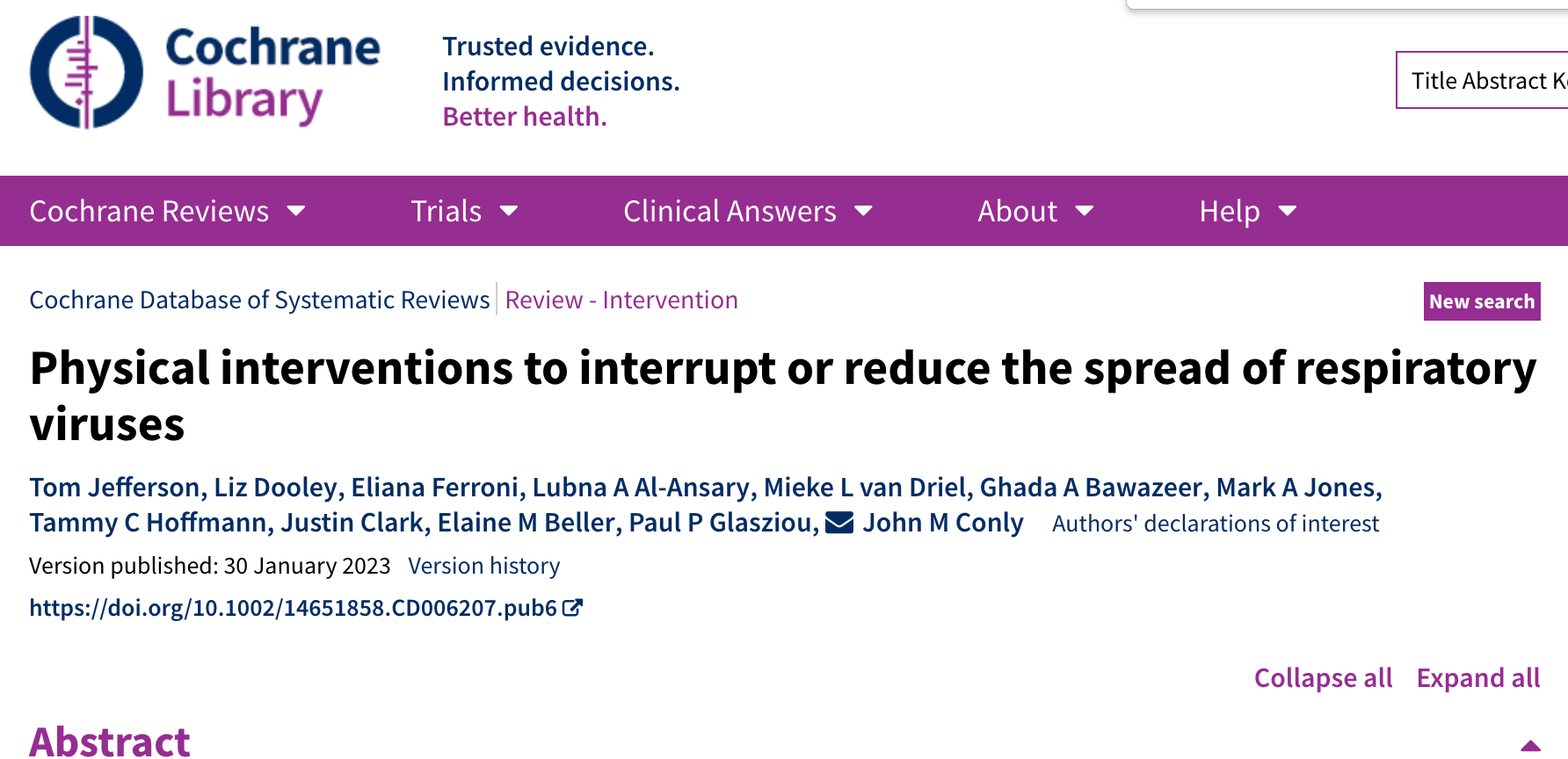 The Cochrane Mask Fiasco - by Vinay Prasad