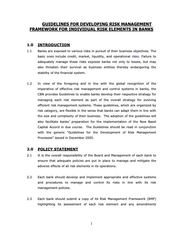 Alert: Central Bank of Nigeria Circular BSD/DIR/CIR/V1/011a