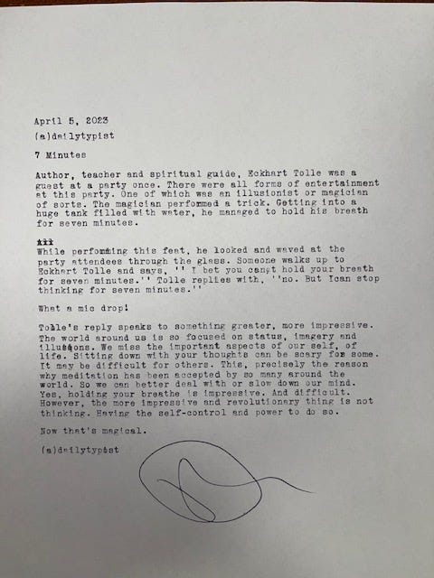 7 Minutes Dan Roman S Substack