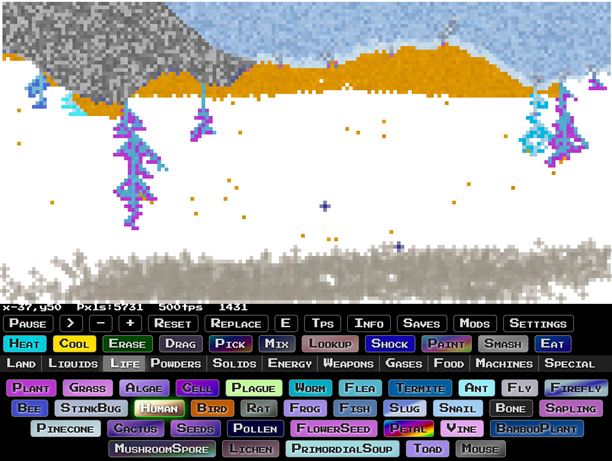 Sandboxels Recap #2 - Fools, Cities, and Mods