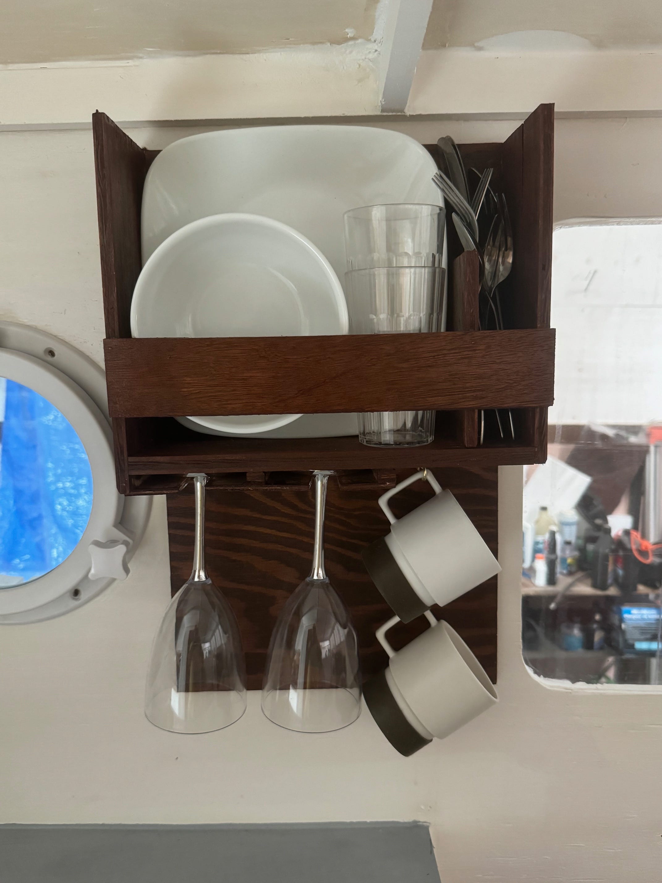 Cupboard Rack for Mini Trawler - Small Craft Advisor