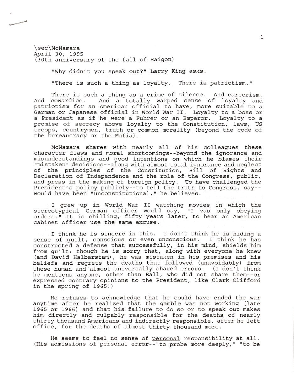 A Tribute to Daniel Ellsberg: The Inspiration for My Psychological ...