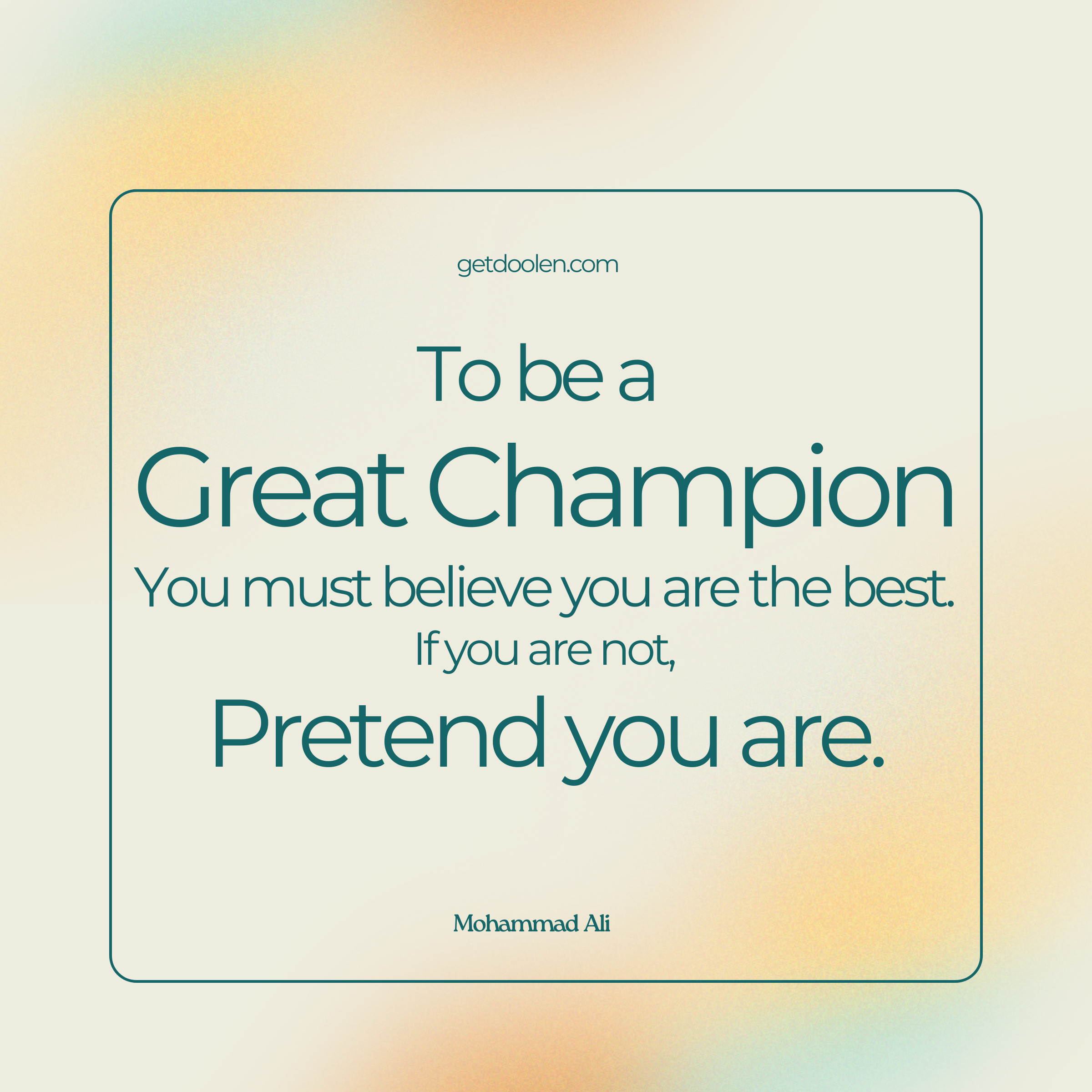 Are You a Great Champion? - by Jon Doolen - Jon’s Substack