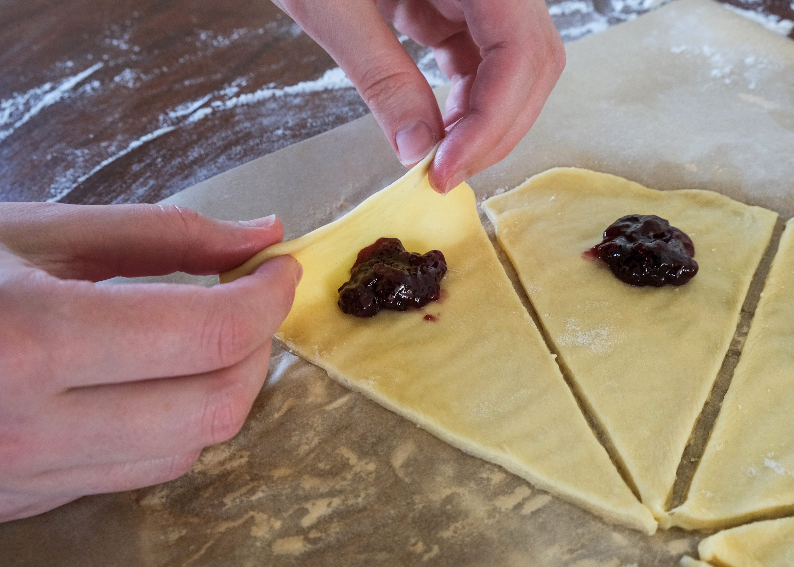 Rohalyky – jam-filled pastries recipe - by Darya Zorka