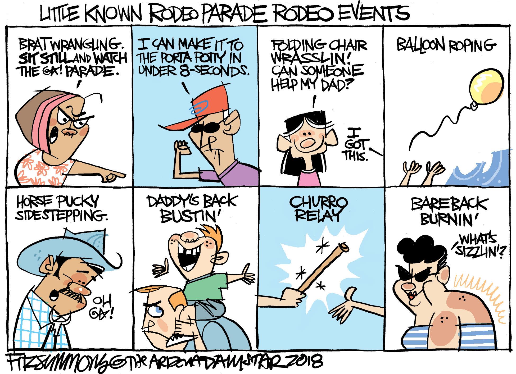 I like drawing rodeo cartoons - by David W Fitzsimmons