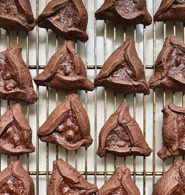Triple Chocolate Hamantaschen - by Leah Koenig