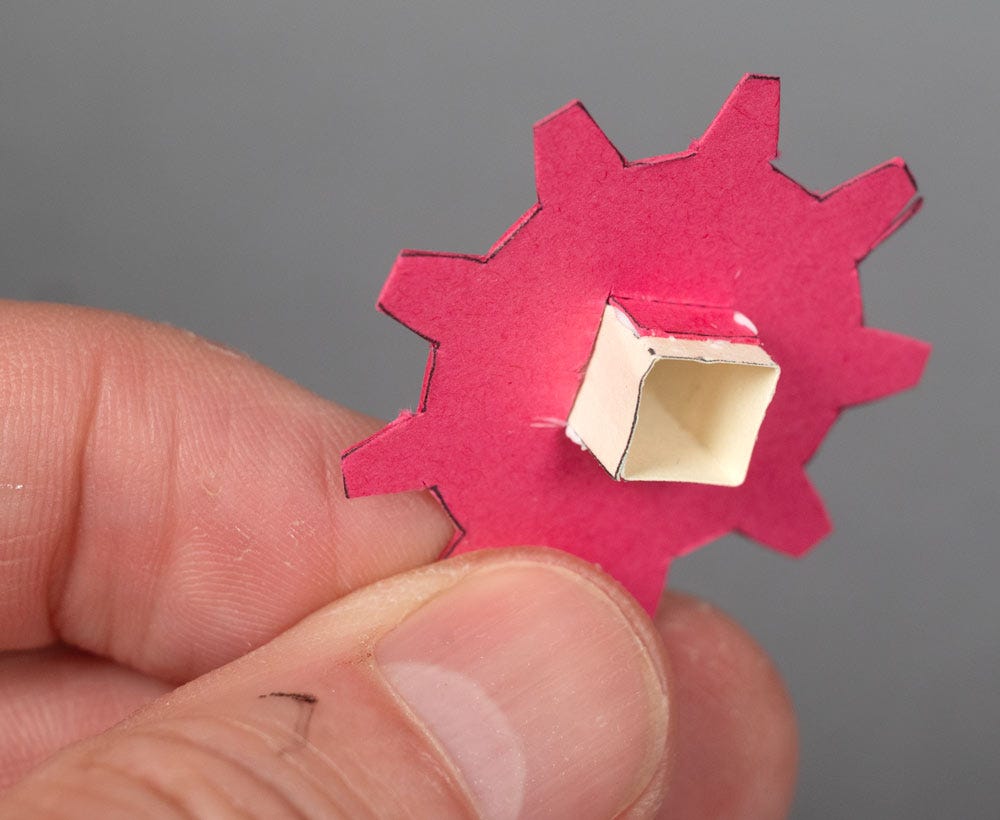 Gear/Crank Paper Mechanism - Rob Ives Workshop Notes