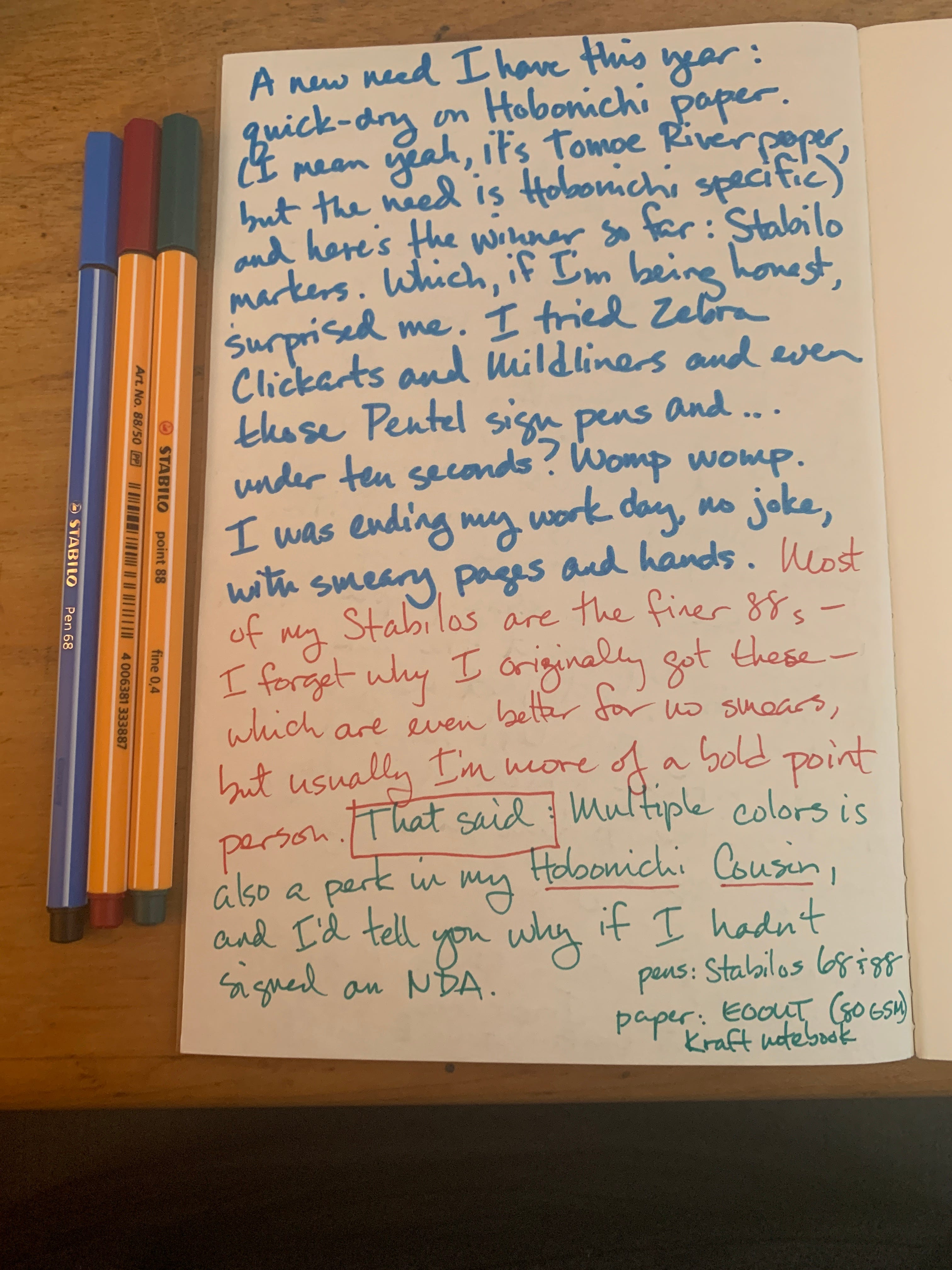 Stabilo 88, Stabilo 68, kraft paper - by Erin Fitzgerald