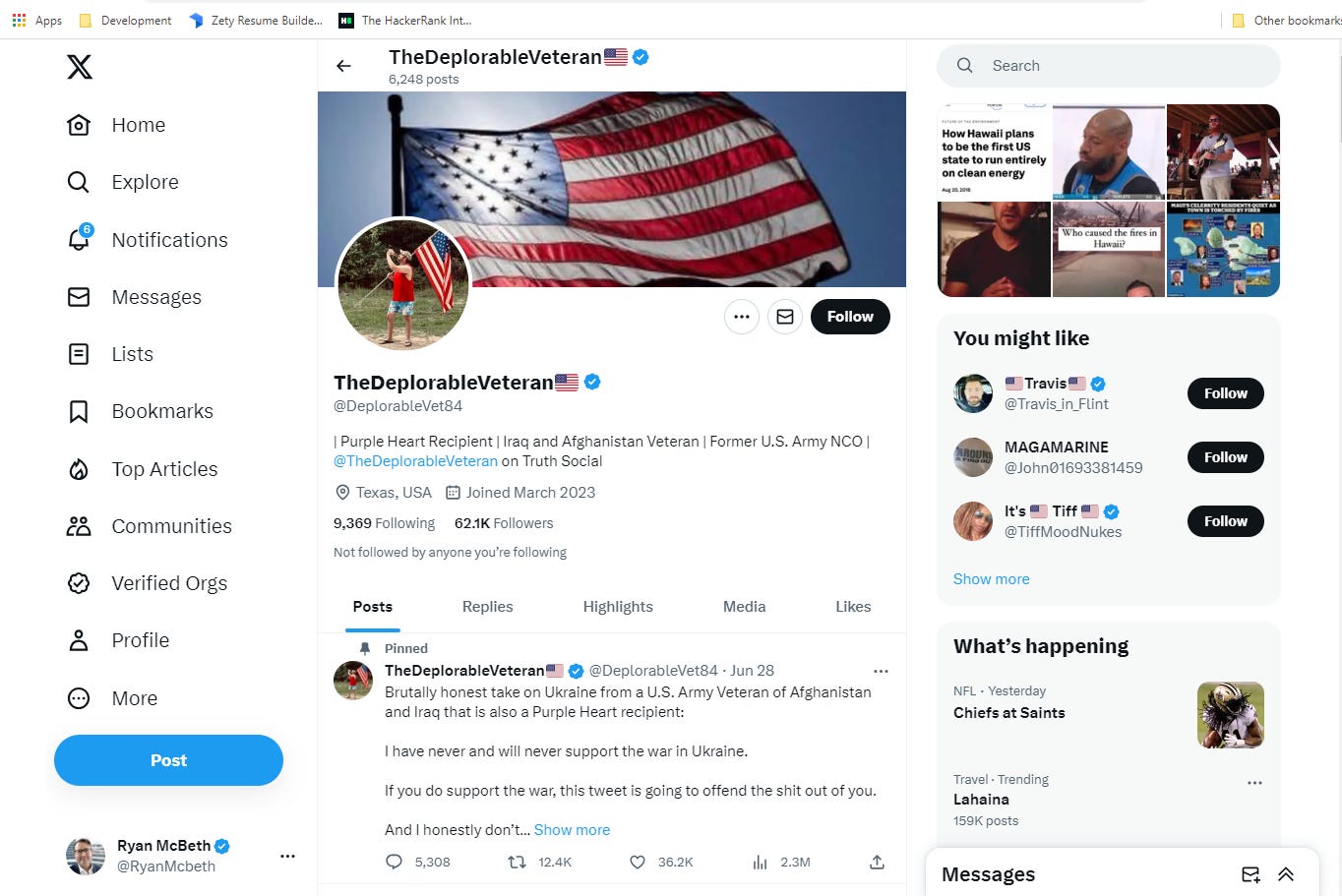 Russian Bot Using Stolen Valor to Manipulate Americans