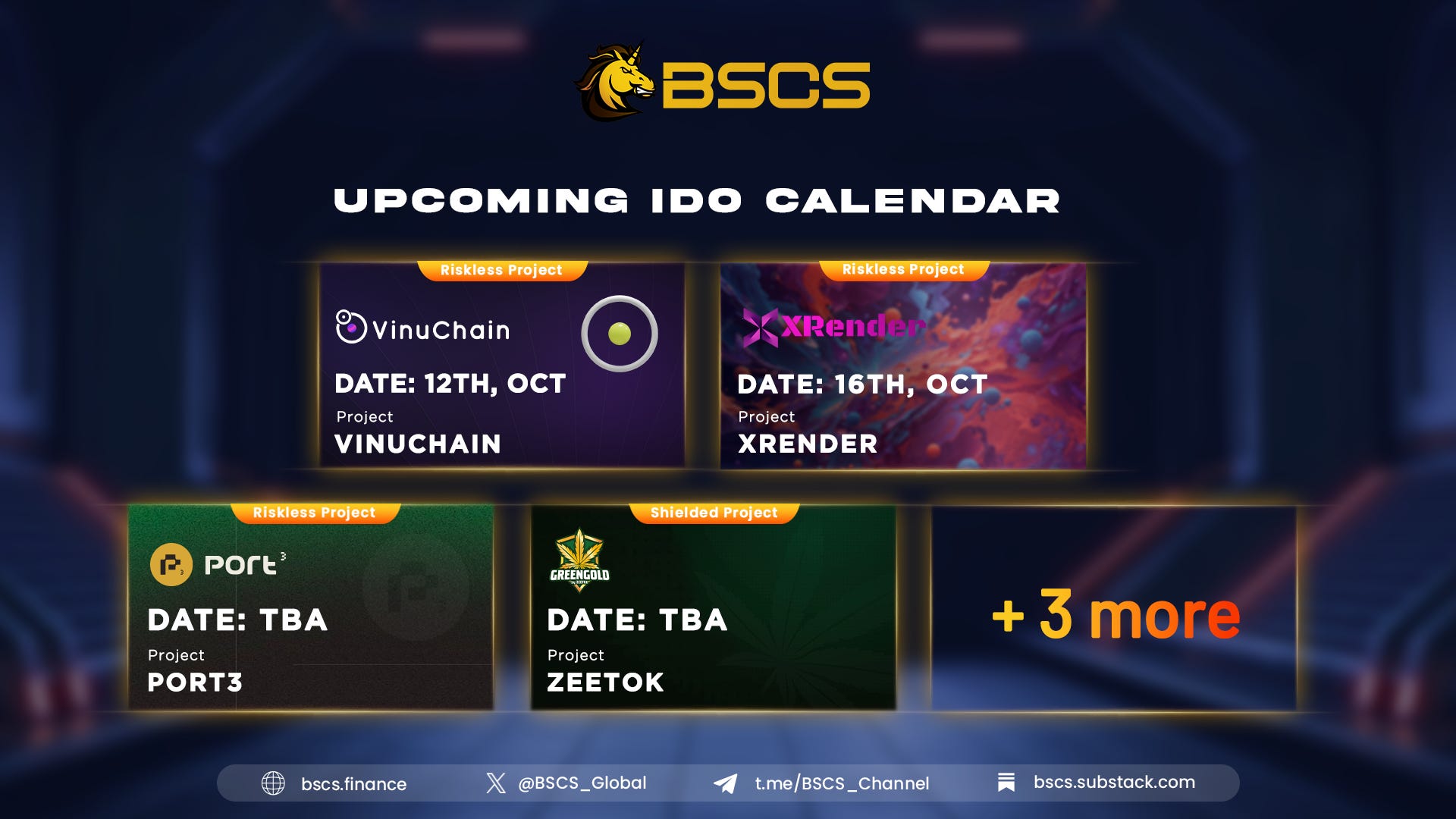 🗓 Upcoming BSCS IDO Calendar 🌕 - BSCS Newsletter