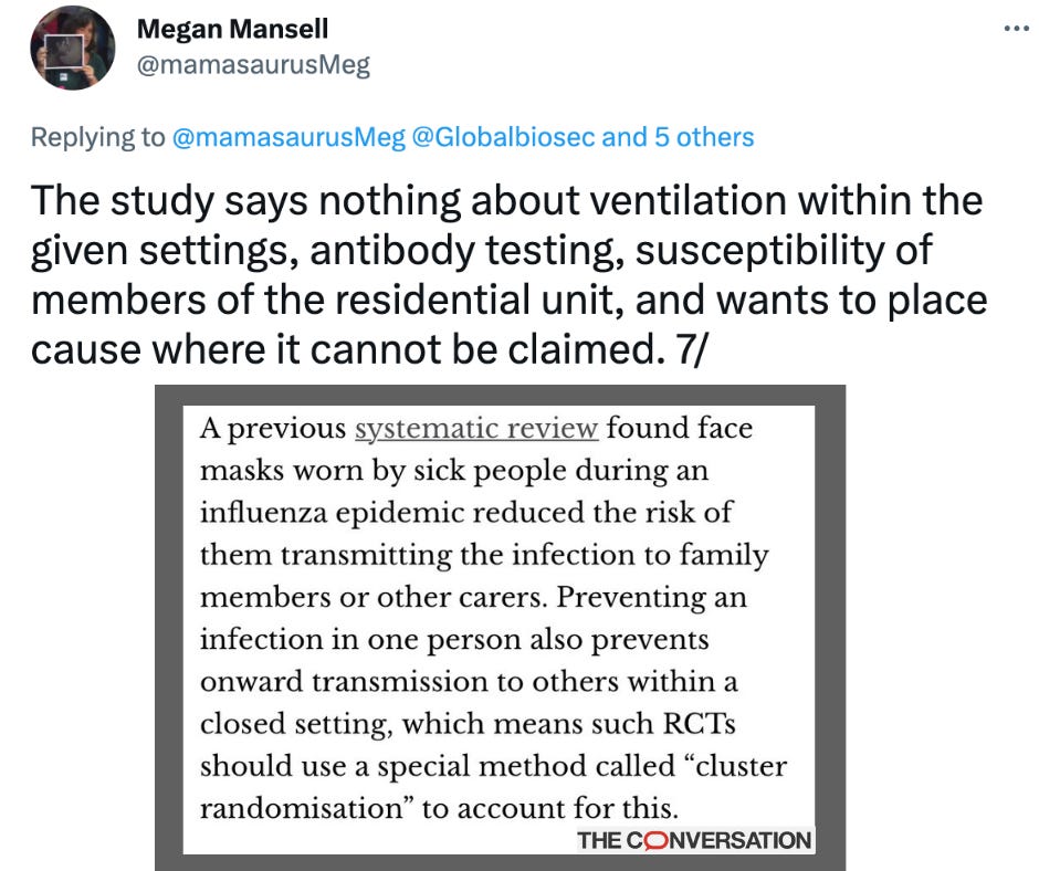 Actual mask expert Megan Mansell chimes in on the Cochrane mask review ...