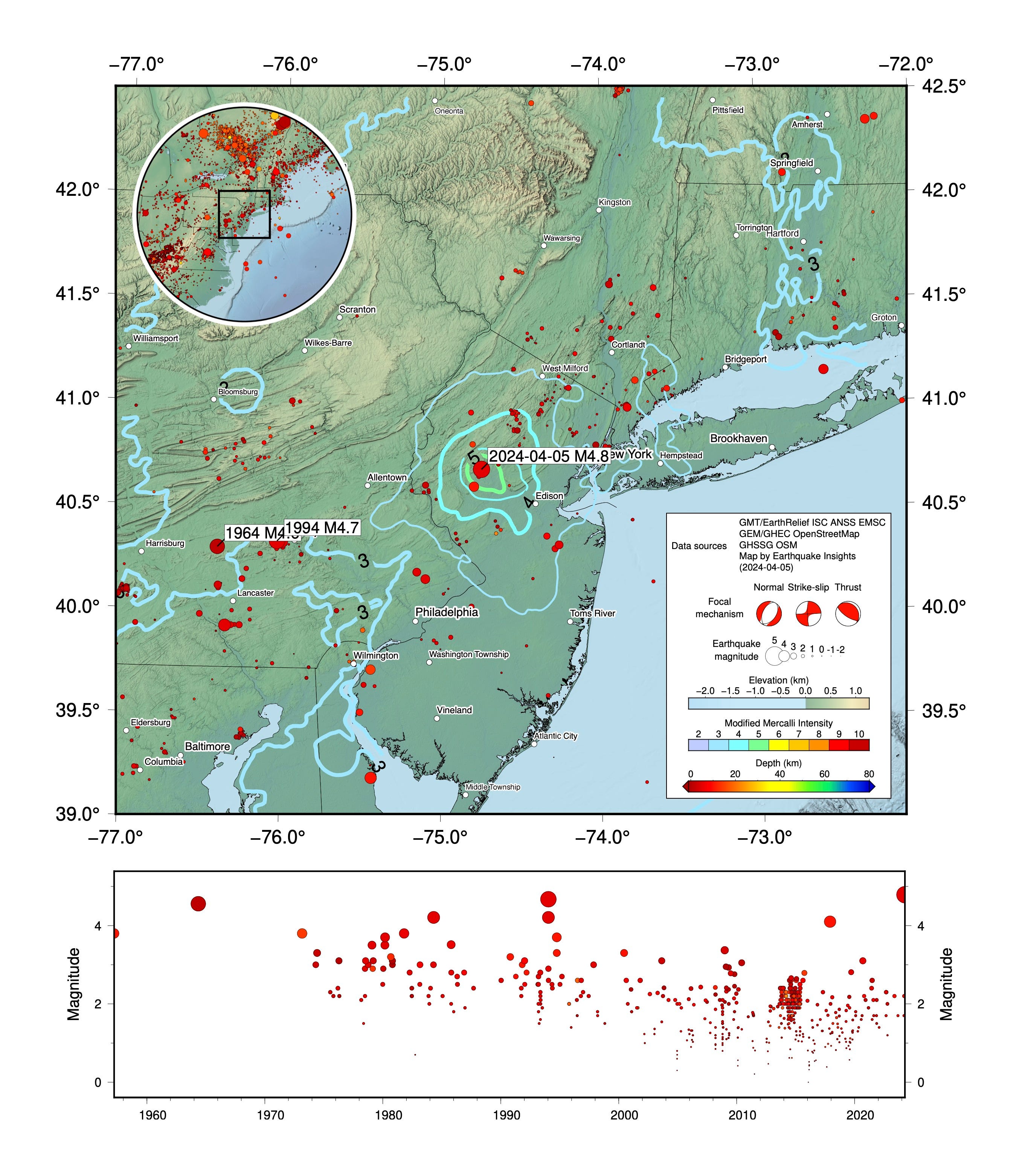 M4.8 New Jersey earthquake shakes Northeastern United States