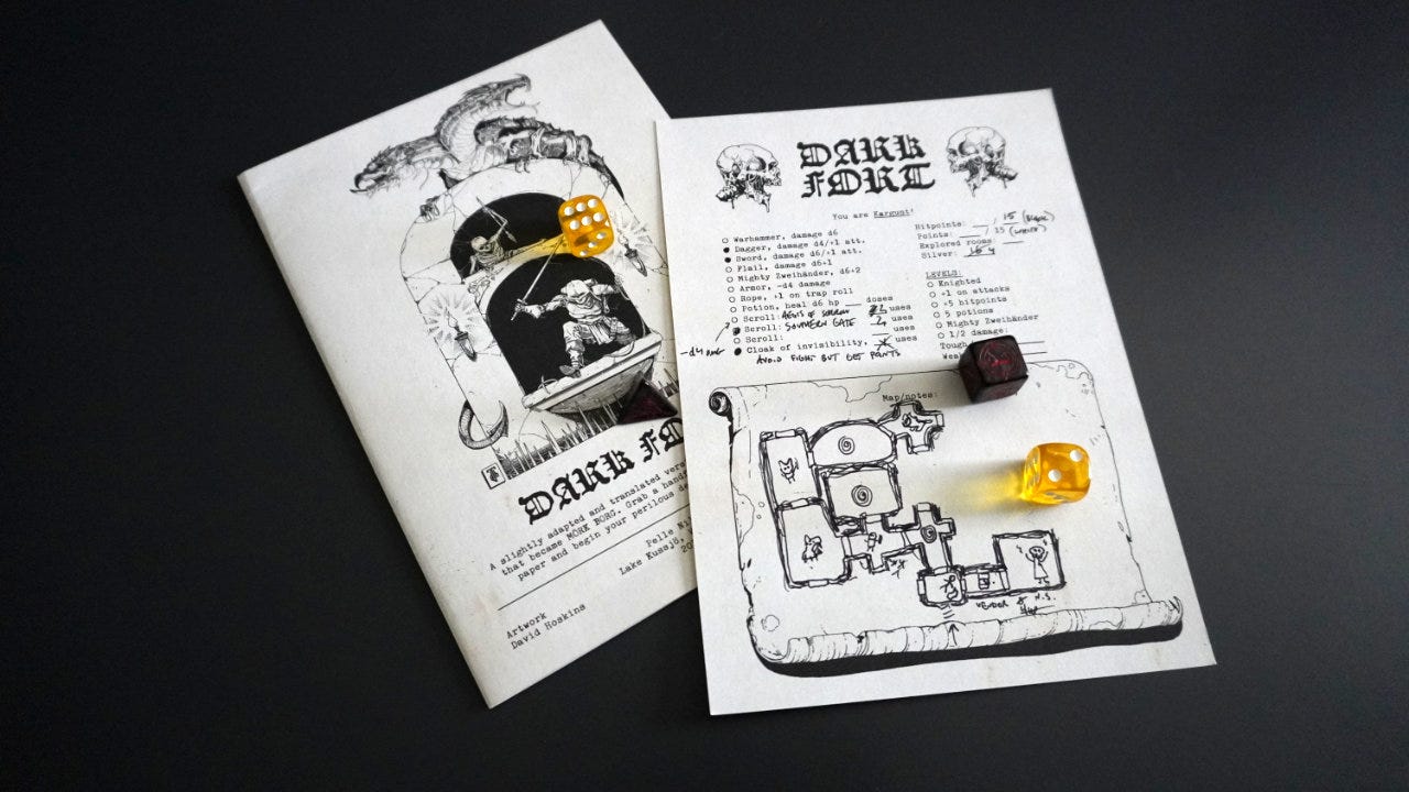 Simulating combat in Dark Fort - Skeleton Code Machine