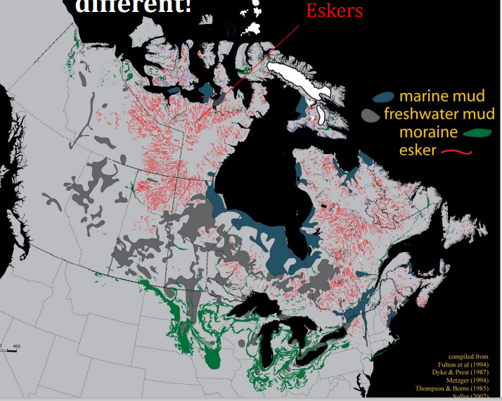 ESKERS FROM ICE SHEETS - by Len Kinder