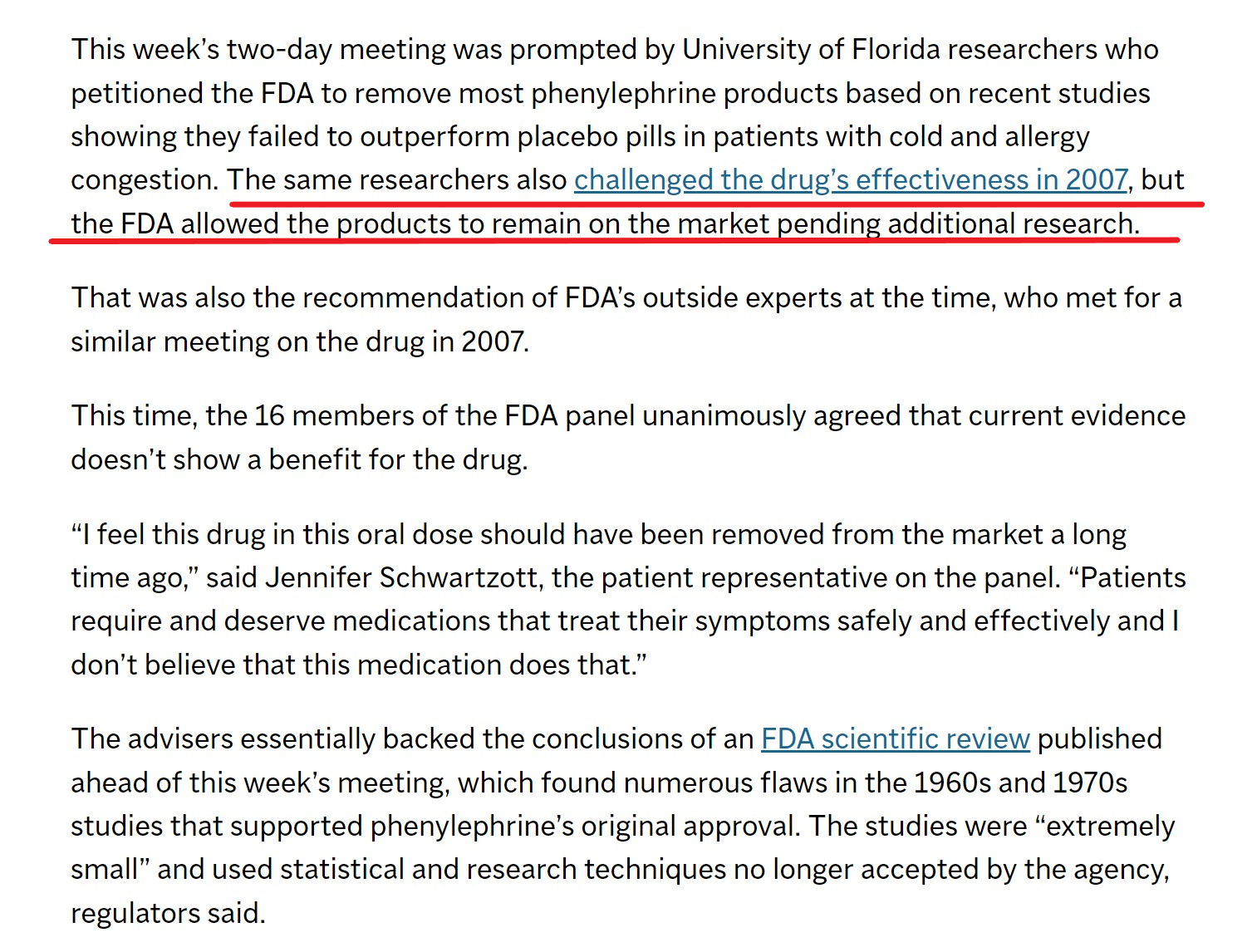 decongesting the ingredient lists of decongestants
