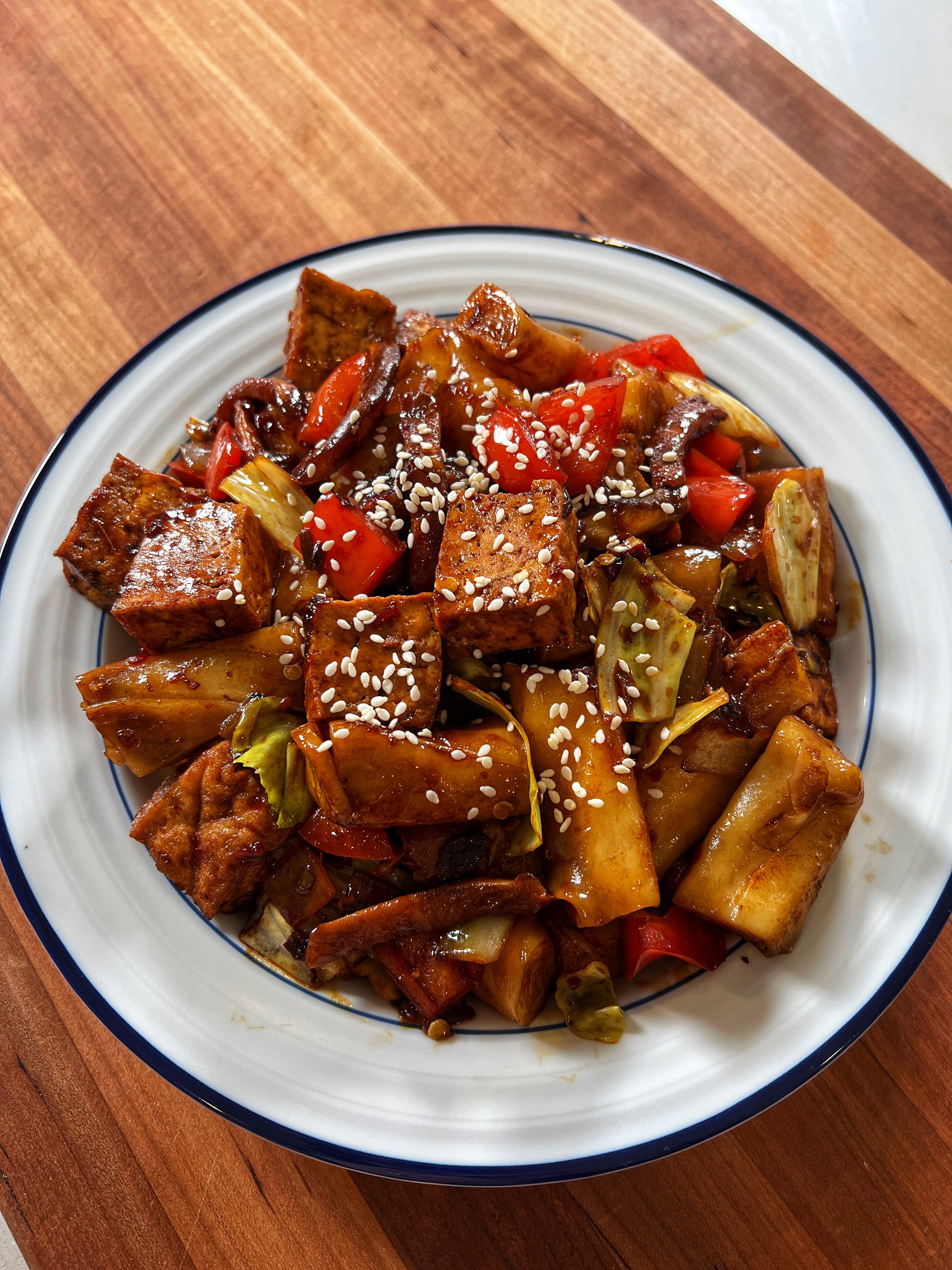 Pan-fried Cheung Fun (Rice Noodle Rolls) with Bean Sprout Soup