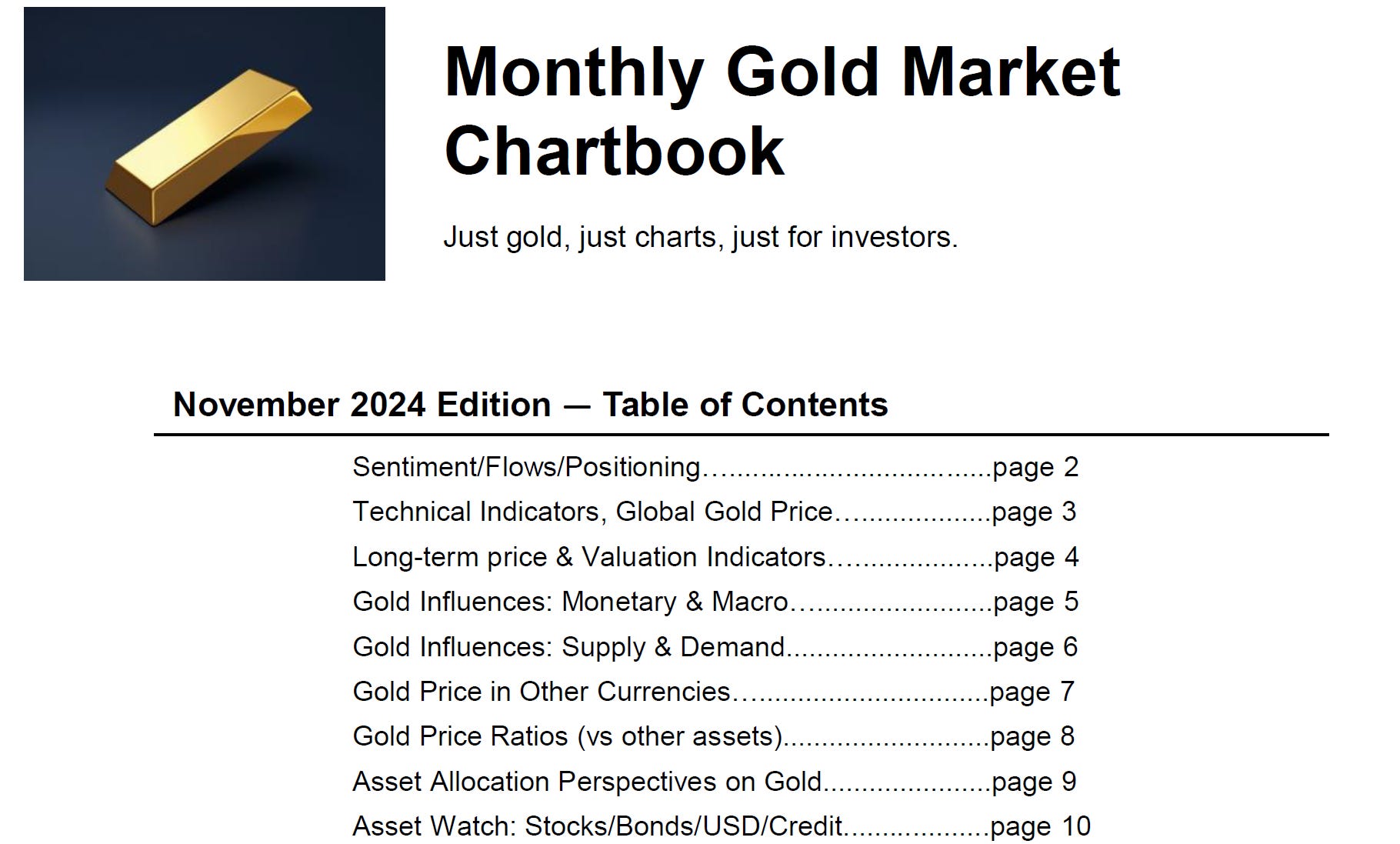 About - Monthly Gold Market Chartbook