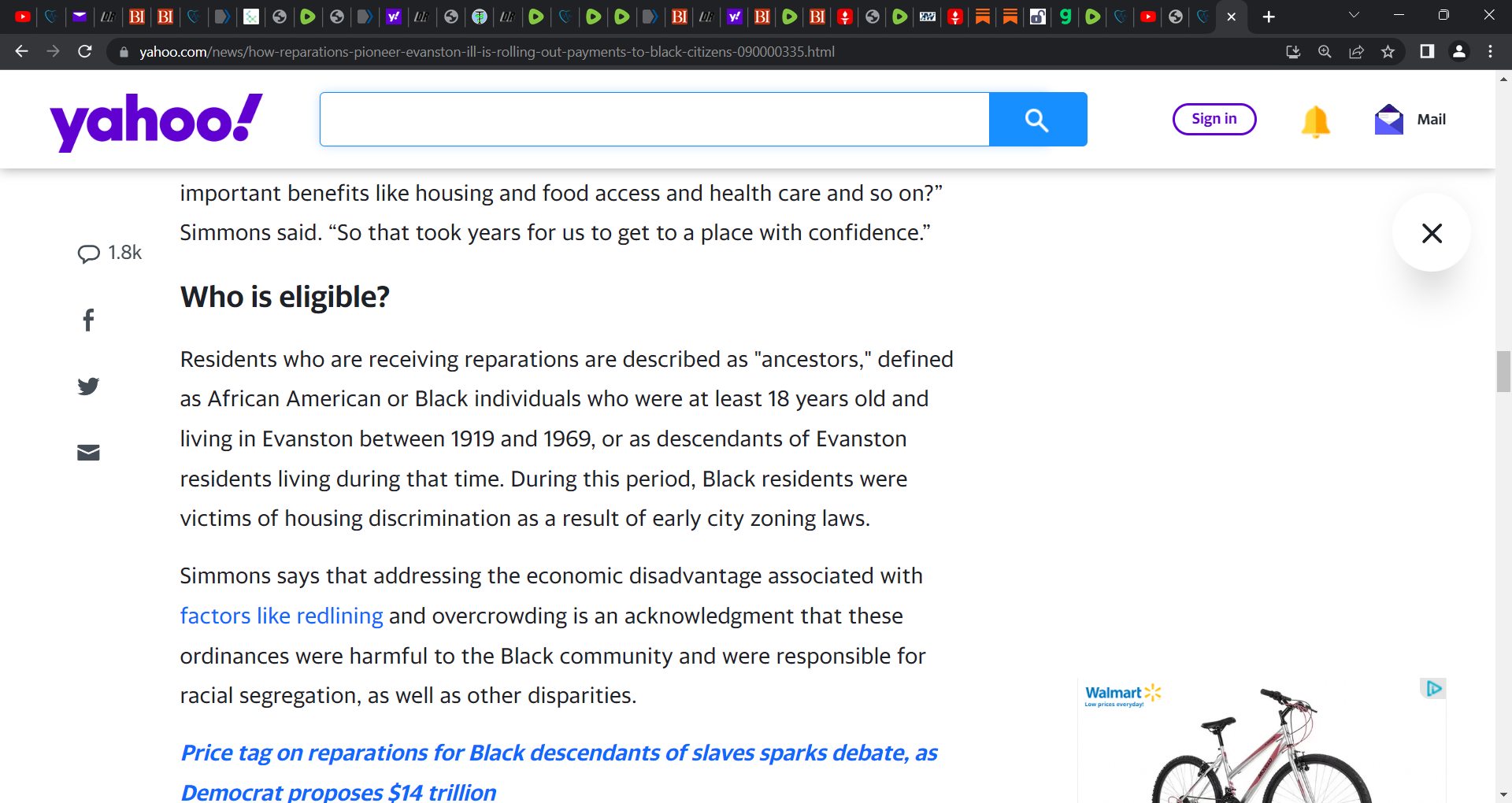 What about reparations for decendants and for white people, the Barbary ...