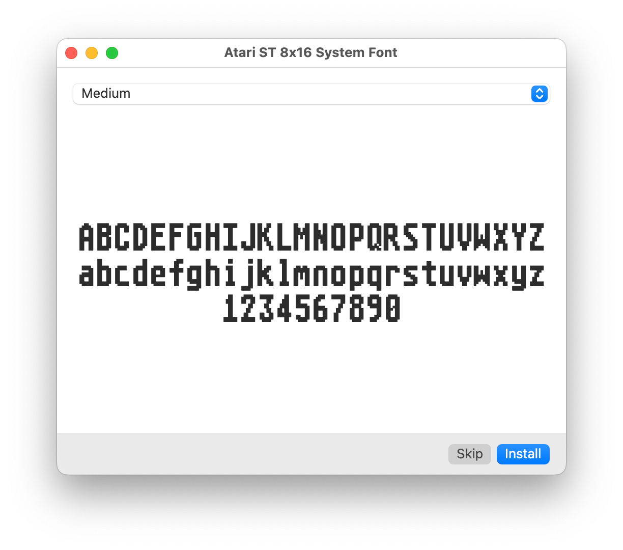 Atari Coding Fonts - by Paul Lefebvre