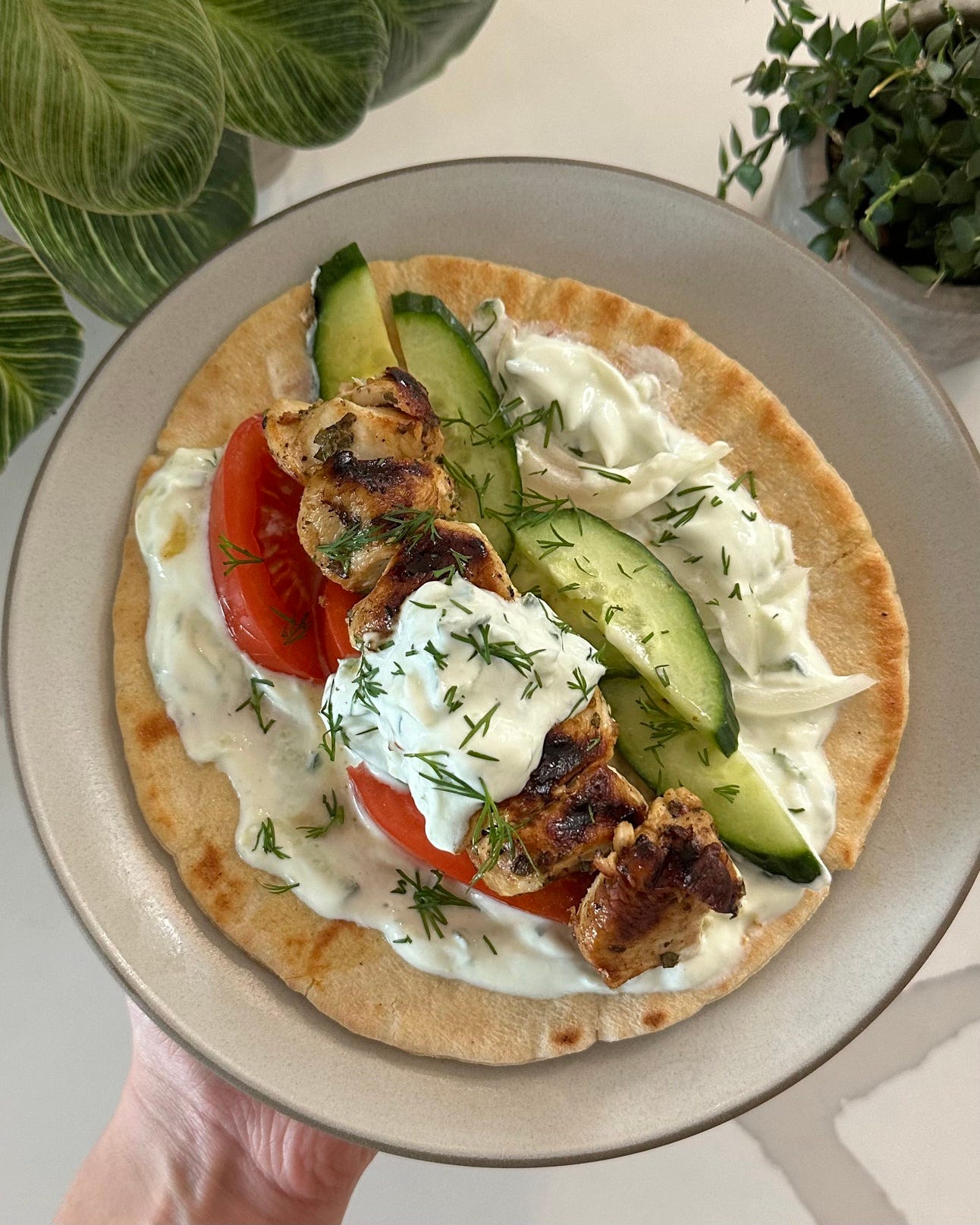 Chicken Souvlaki Pita Wraps - by Maxine Sharf