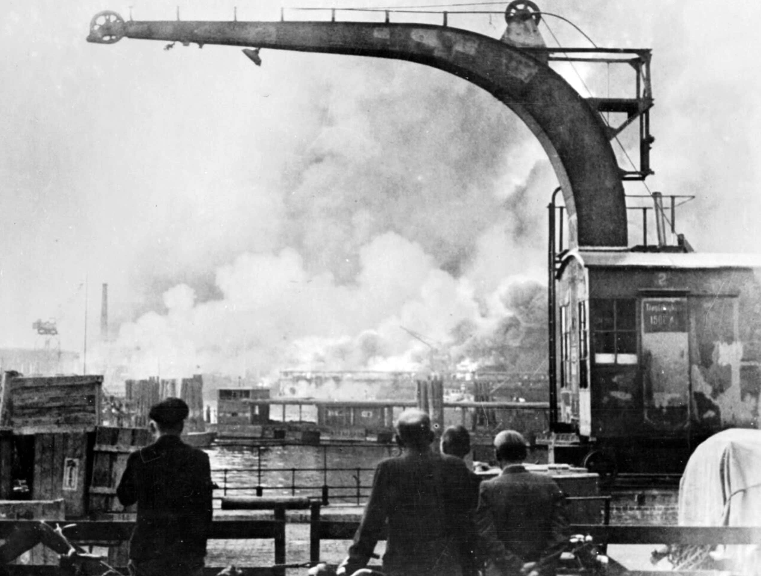 Hamburg is devastated by a firestorm - by Martin Cherrett