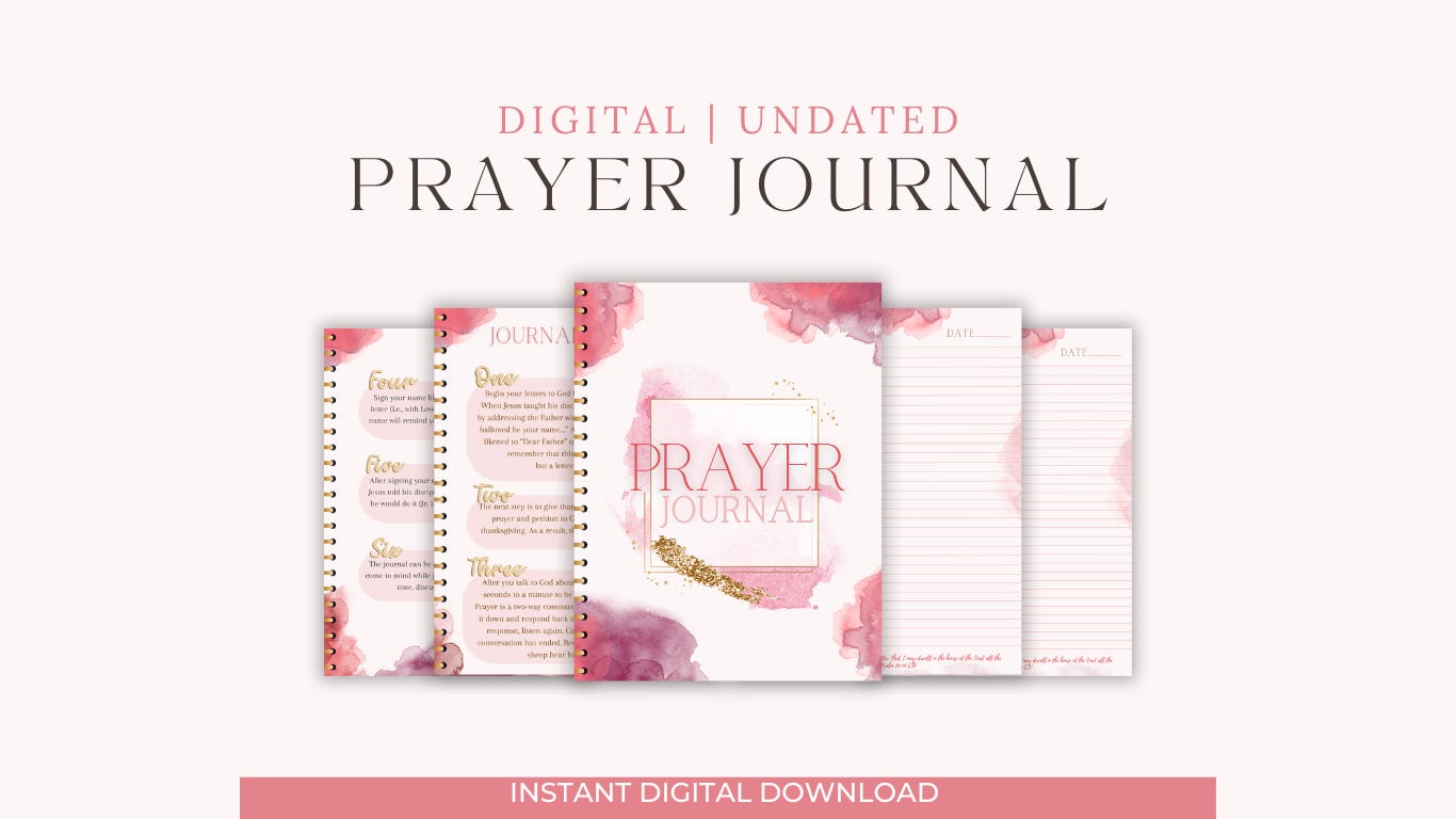 Daily Digital Prayer Journal Template - by Sydni Howard