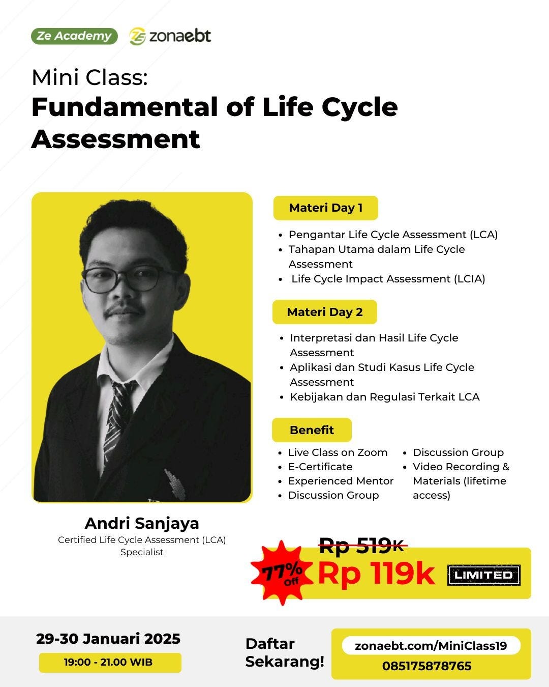 Mini Class: Fundamental of Life Cycle Assesment