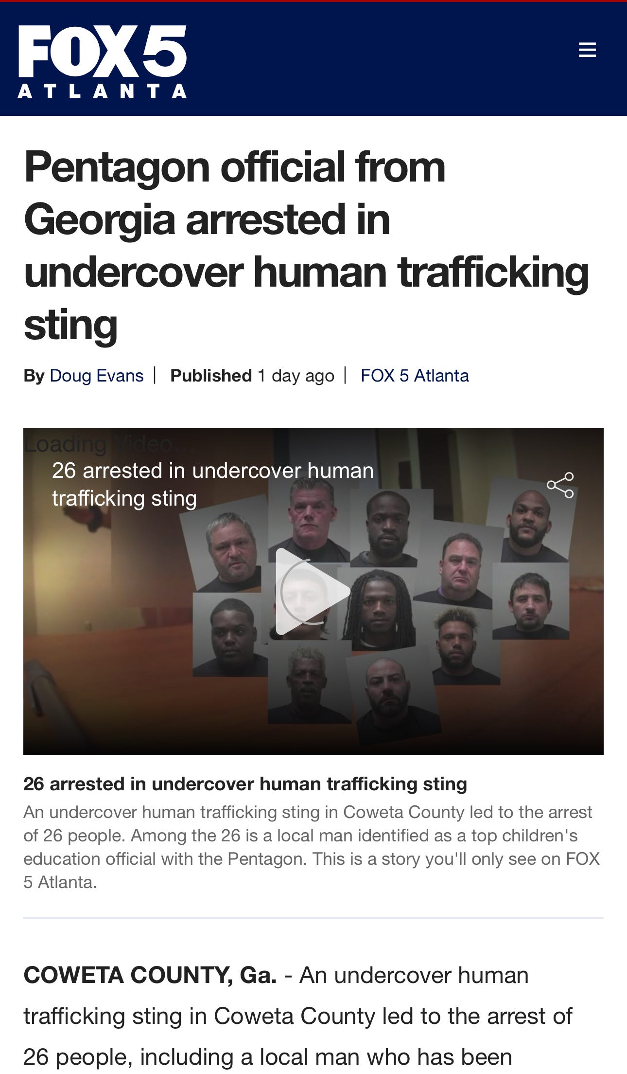 Top Pentagon Children's Education Official Arrested in Undercover Human ...