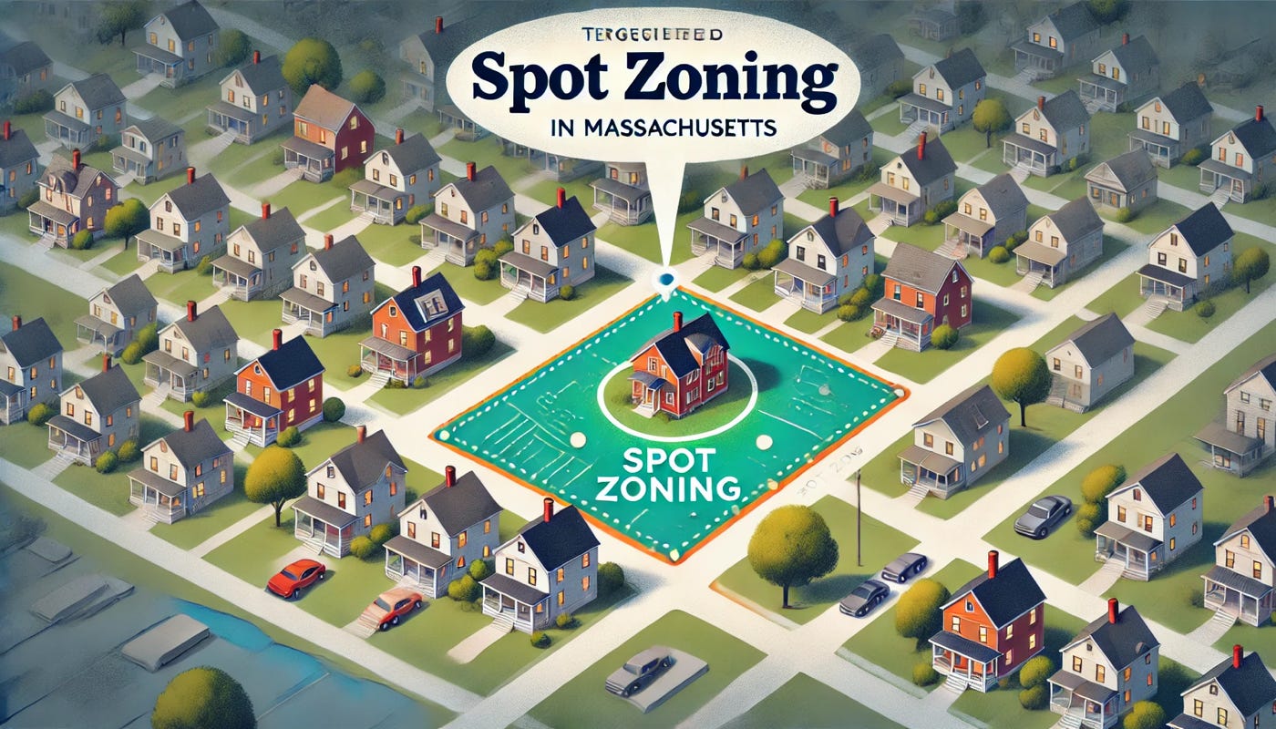 How is spot zoning defined in Massachusetts?