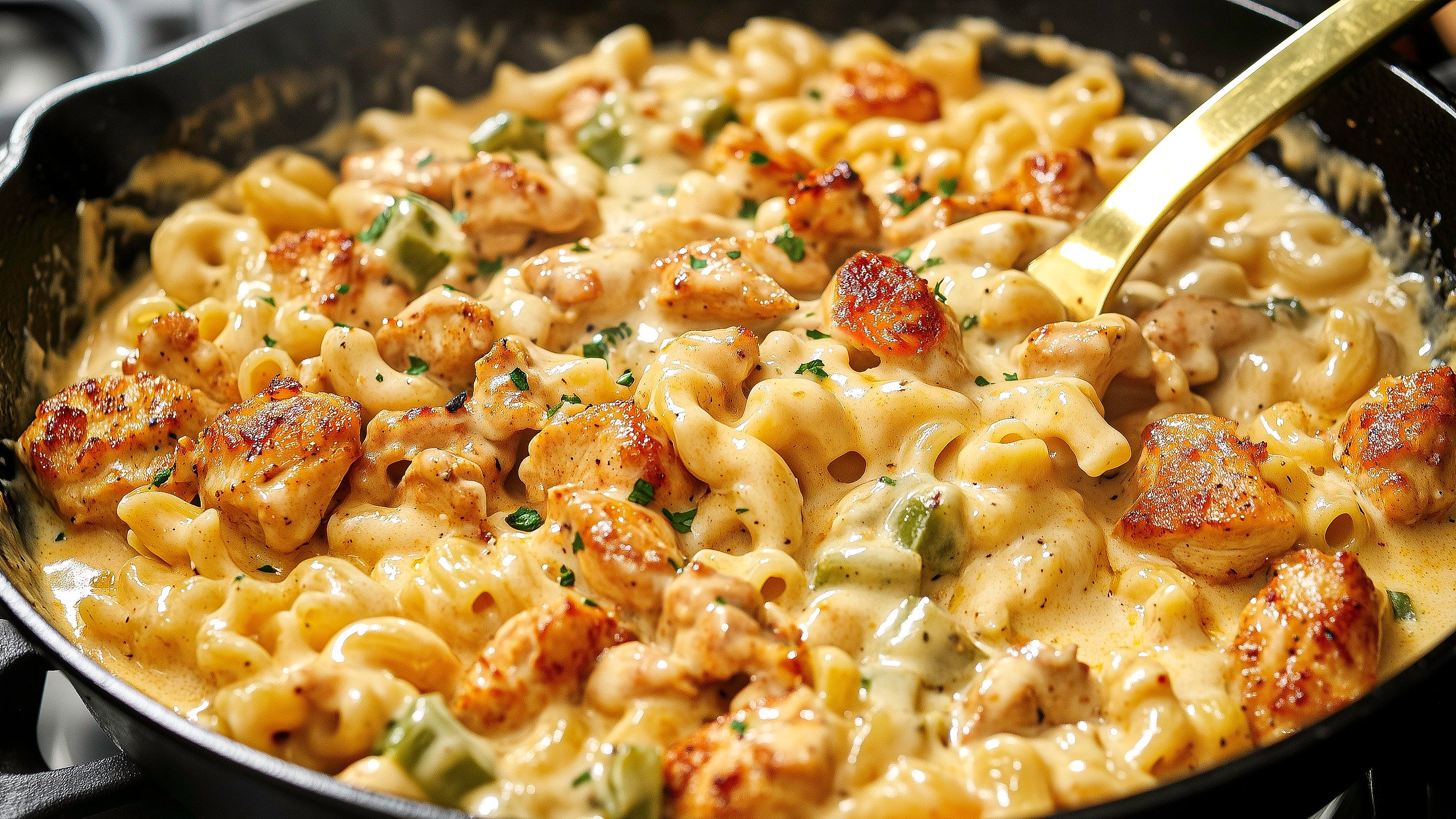 Easy Chicken Mac and Cheese with Fajita Seasoning