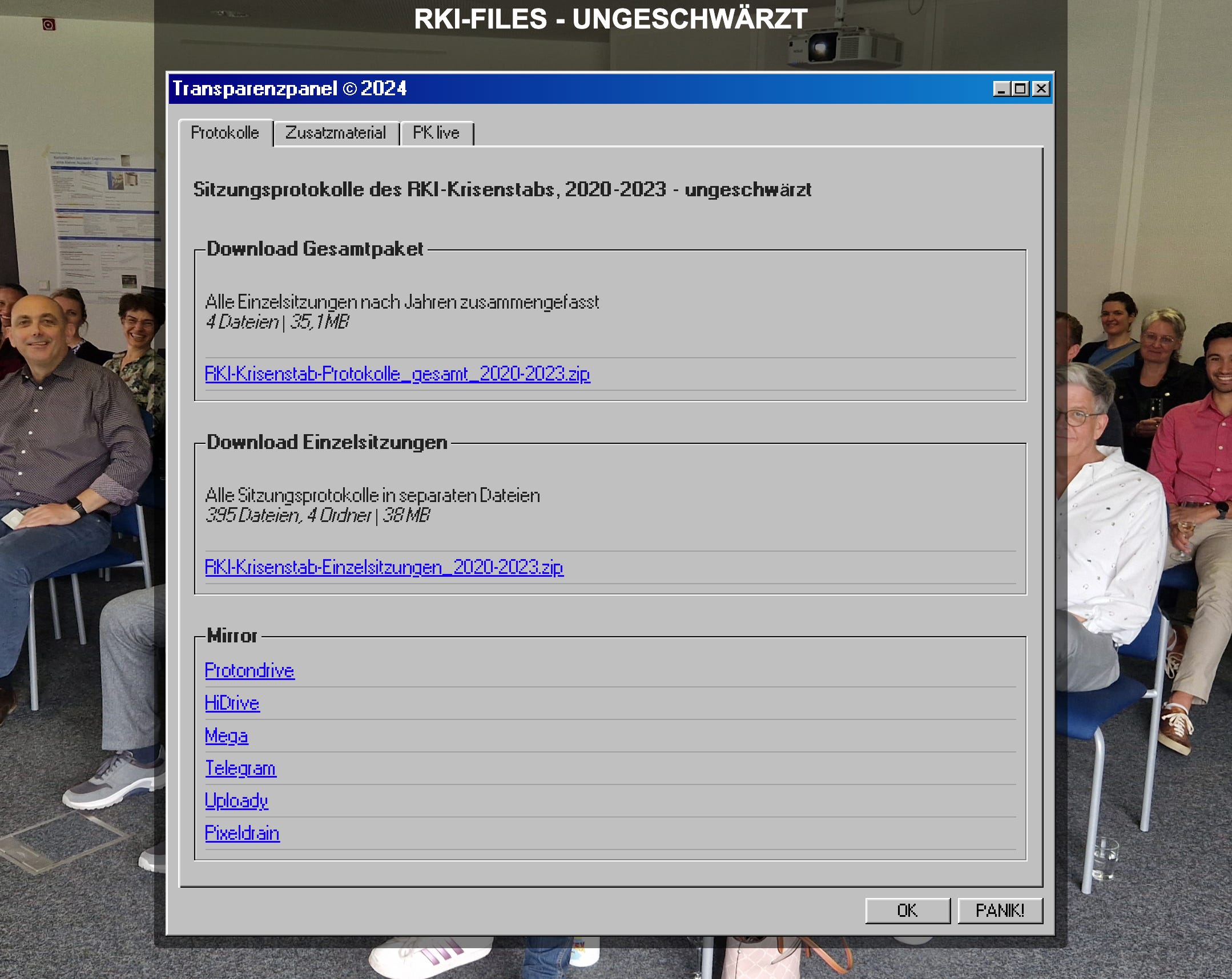 Sondermeldung - ALLE RKI Protokolle ungeschwärzt DANK einem RKI ...