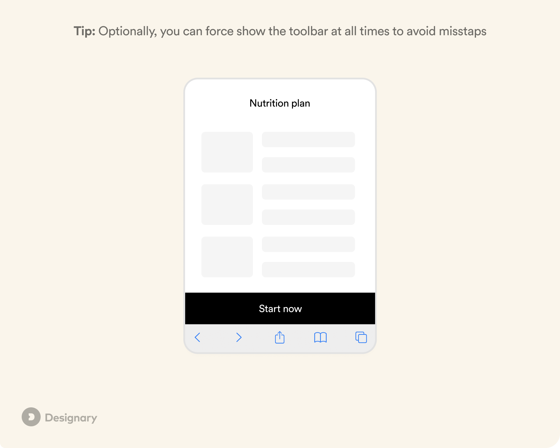UX Tip #13: Sticky buttons and navigation elements on mobile web