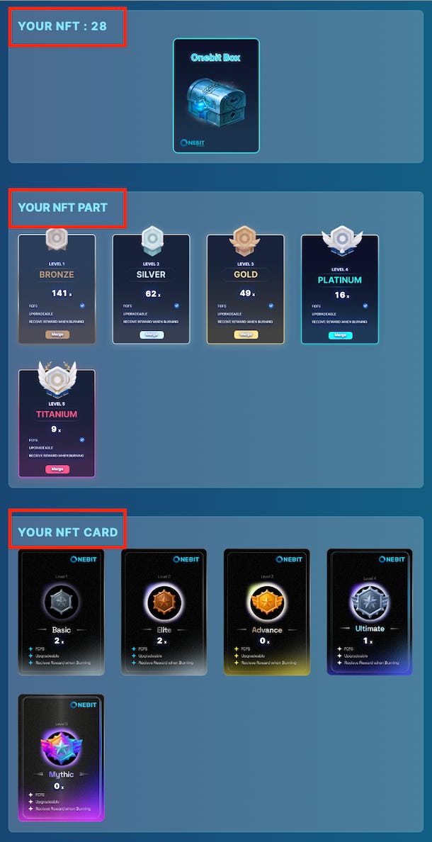 🔎 HƯỚNG DẪN CÁCH NÂNG CẤP LEVEL ONEBIT NFT CARD 🔎