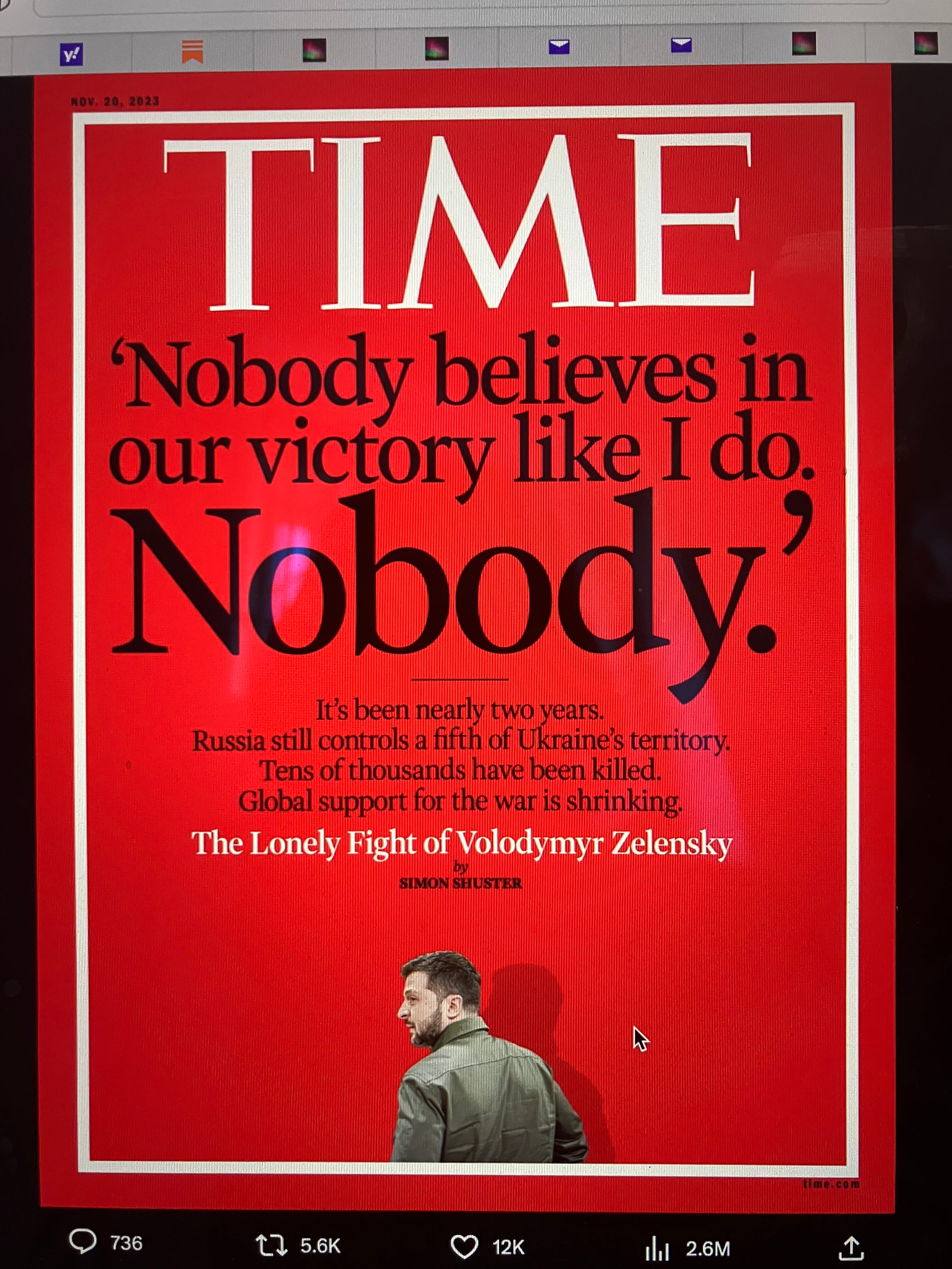 TIME Magazine Leads Way In Puncture Of Zelensky Myth: "Tens of ...