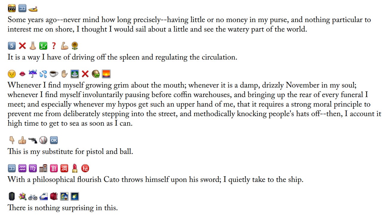 The State of Emoji Literature - T Campbell's Grid