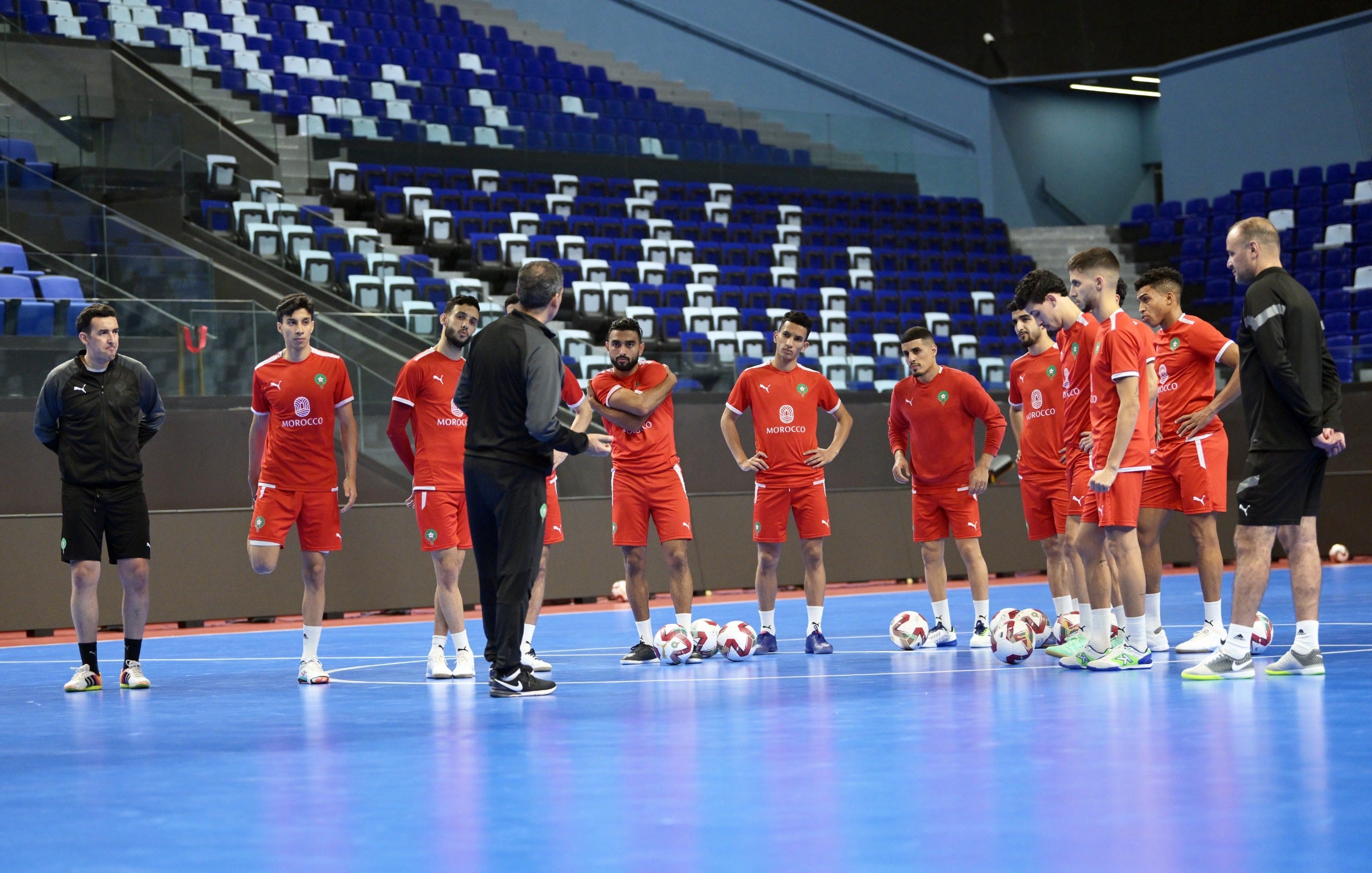 "The national futsal team continues its preparations for the African Cup."