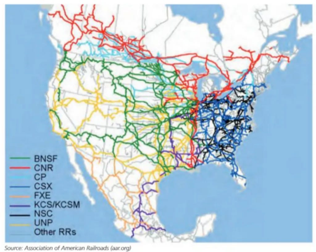 Class 1 freight rails: part 2 – freight types, route structures, and growth