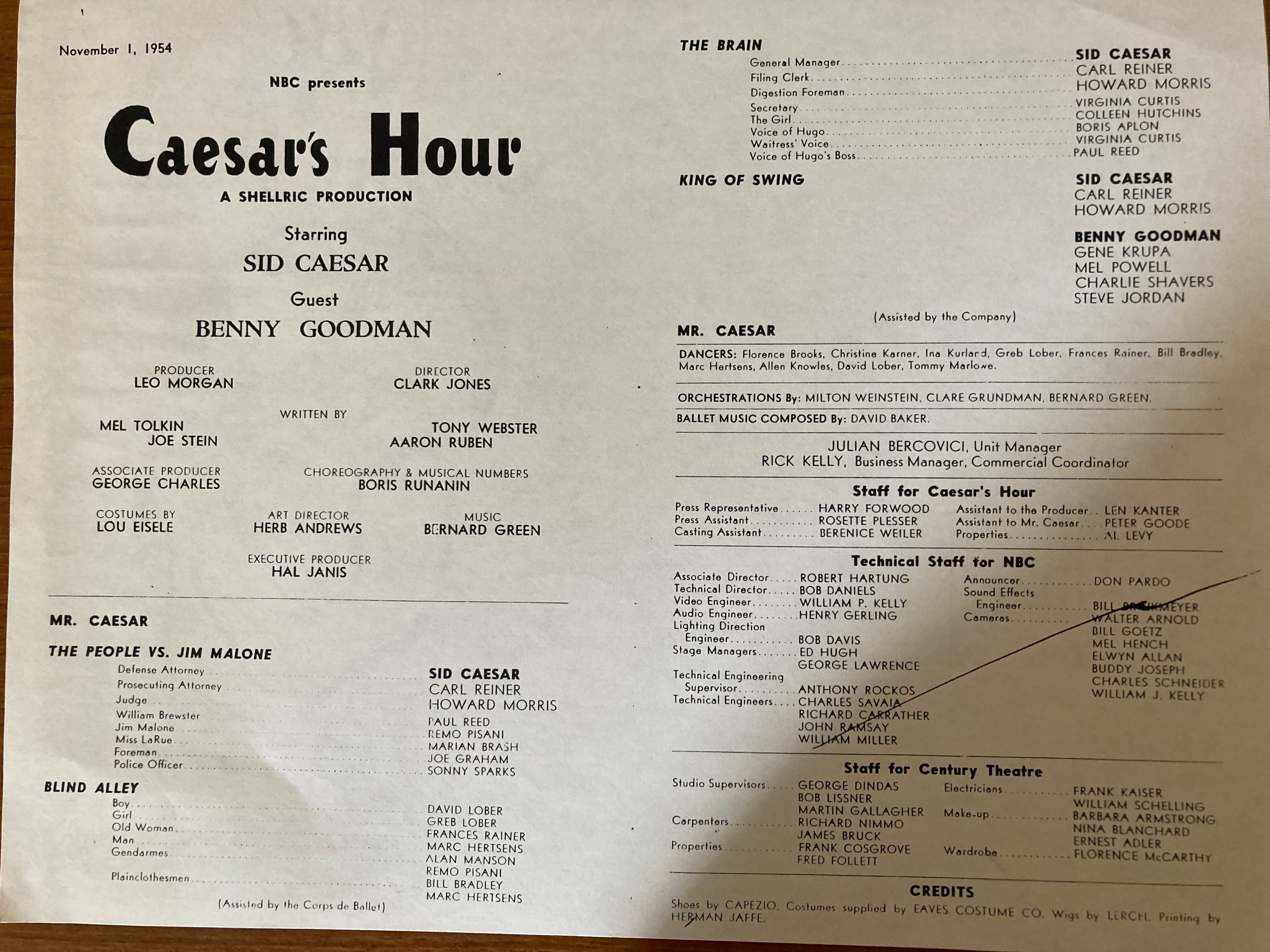 When the King of Swing Met Caesar