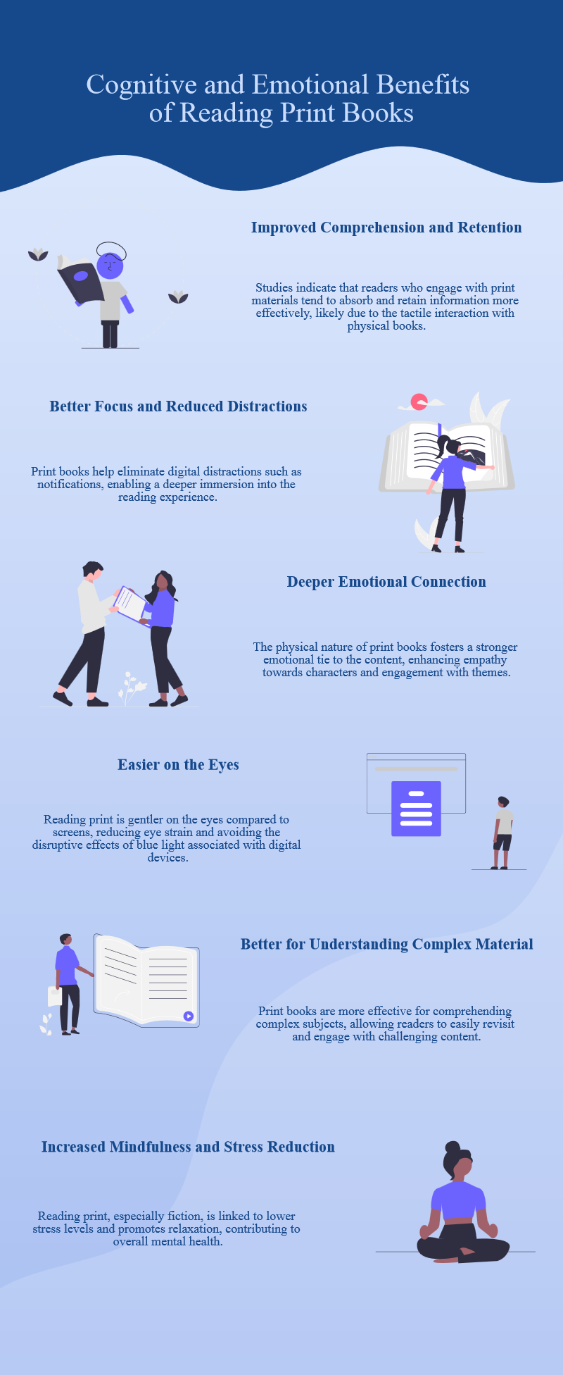 Cognitive and Emotional Benefits of Reading Print Books